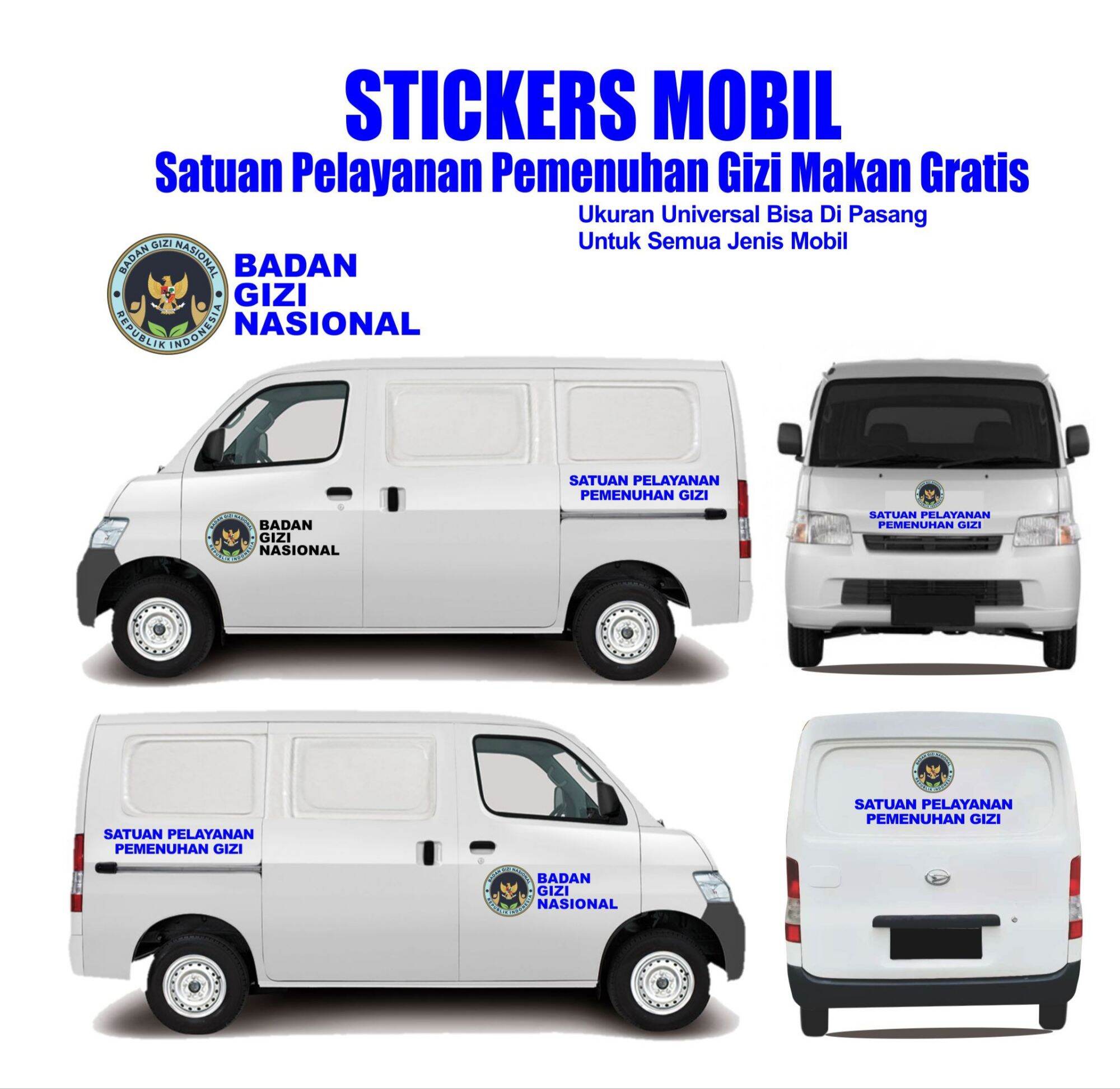 stiker mbg sppg stiker mobil makan bergizi gratis | Lazada Indonesia