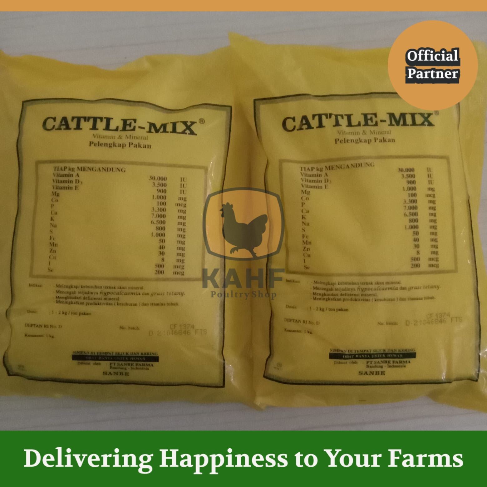 Cattle Mix kemasan asli 1 kg Premix Sapi Multivitamin Mineral Sanbe ...