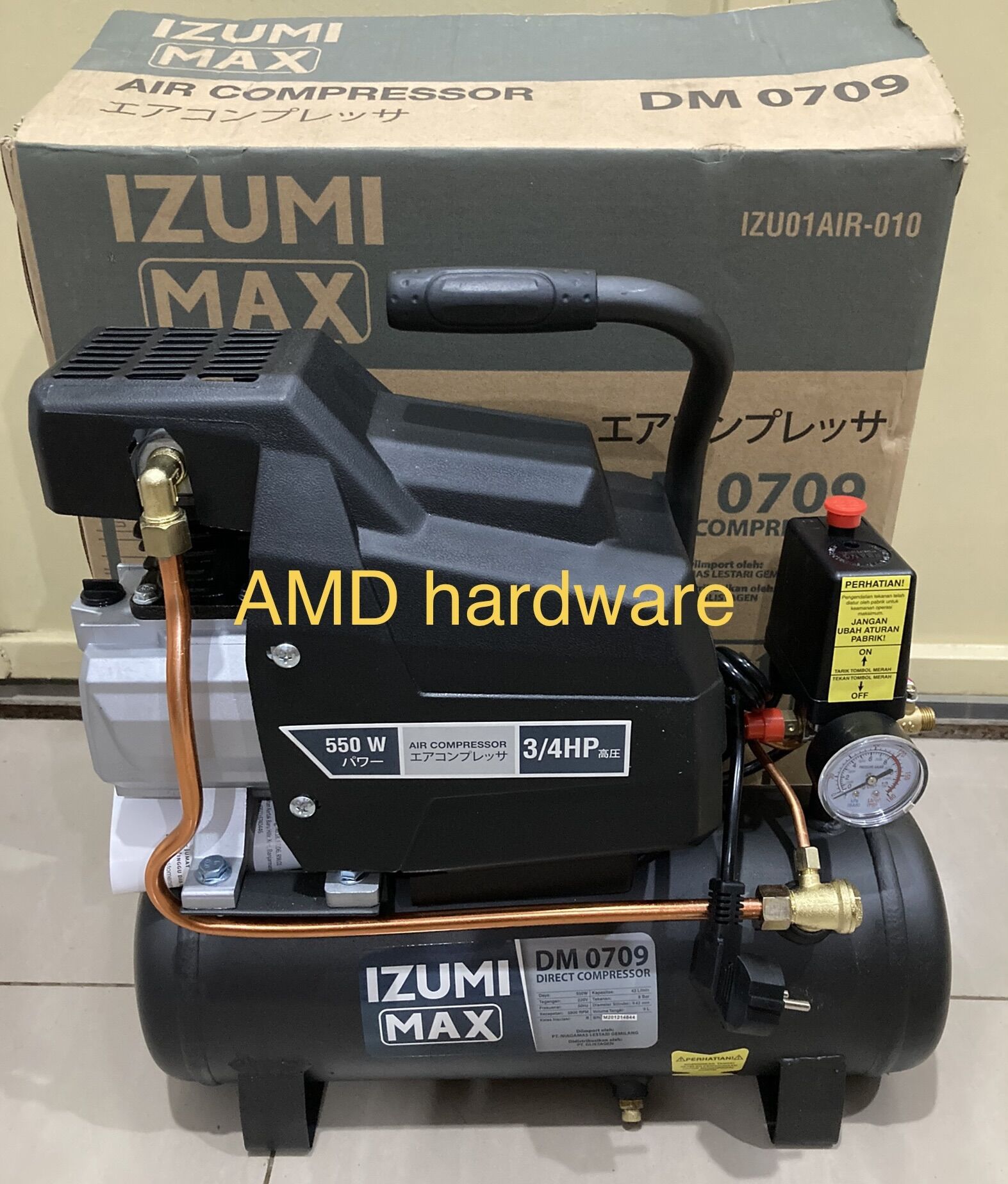 IZUMI DD0709 Kompresor Angin Listrik 3/4 HP DM0709 Original Japan Air ...