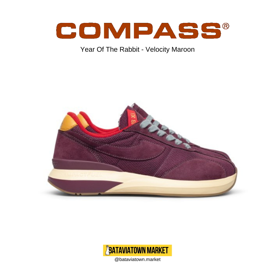 [Limited Edition] Sepatu Compass x Fxxking Rabbit Retrograde Velocity Maroon - Year Of The ...
