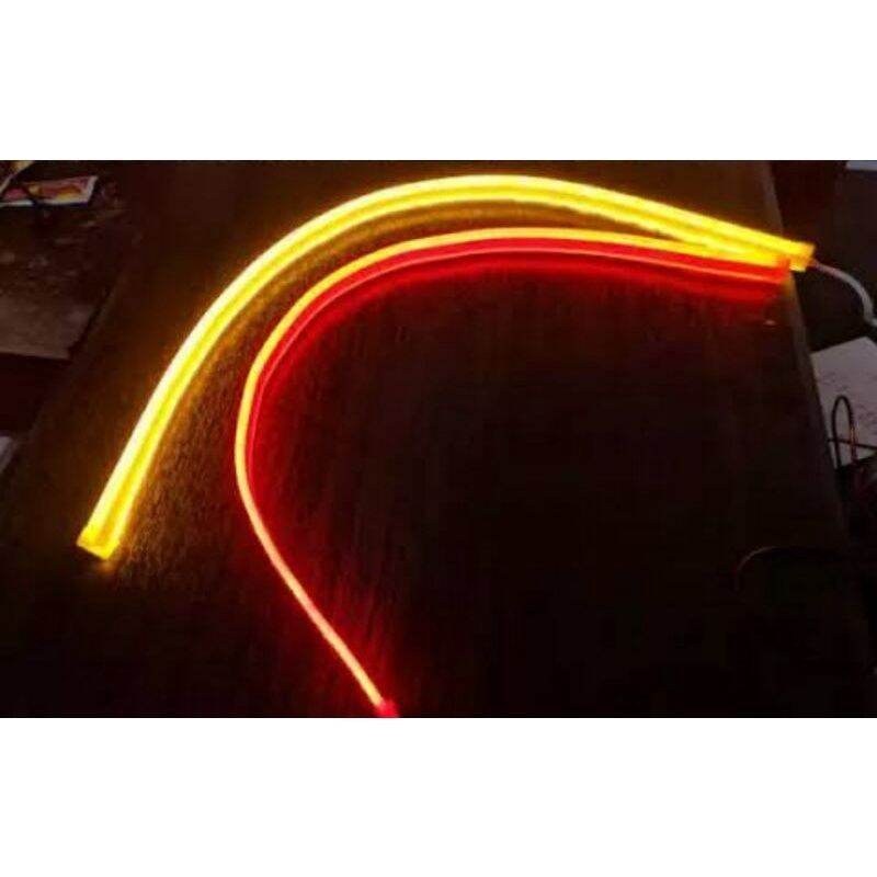 LAMPU RUNNING DRL LED FLEKSIBLE LAMPU ALIS 2Mode WATERPROOF | Lazada ...