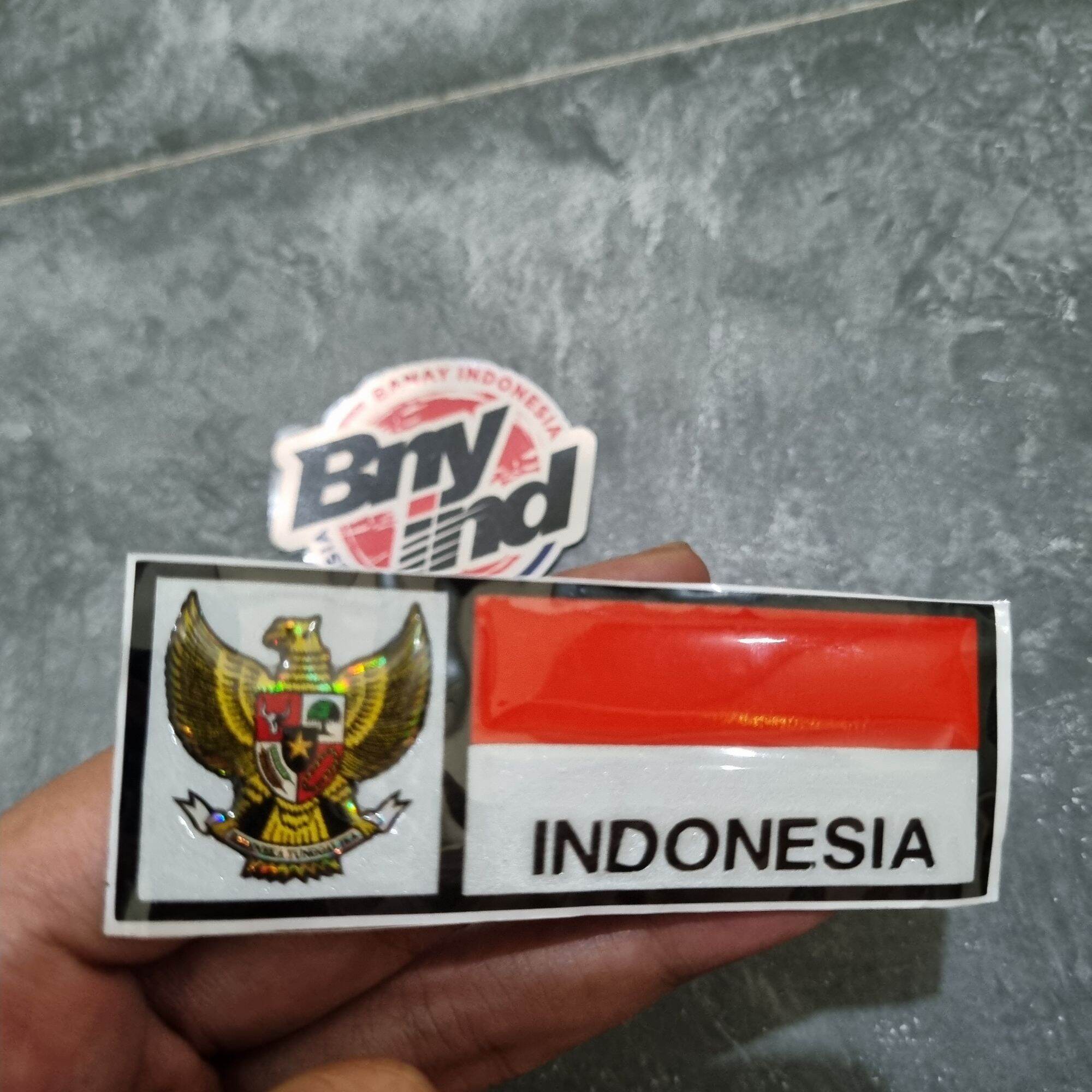 STICKER STIKER EMBLEM GARUDA BENDERA INDONESIA KOTAK TIMBUL 3D | Lazada ...