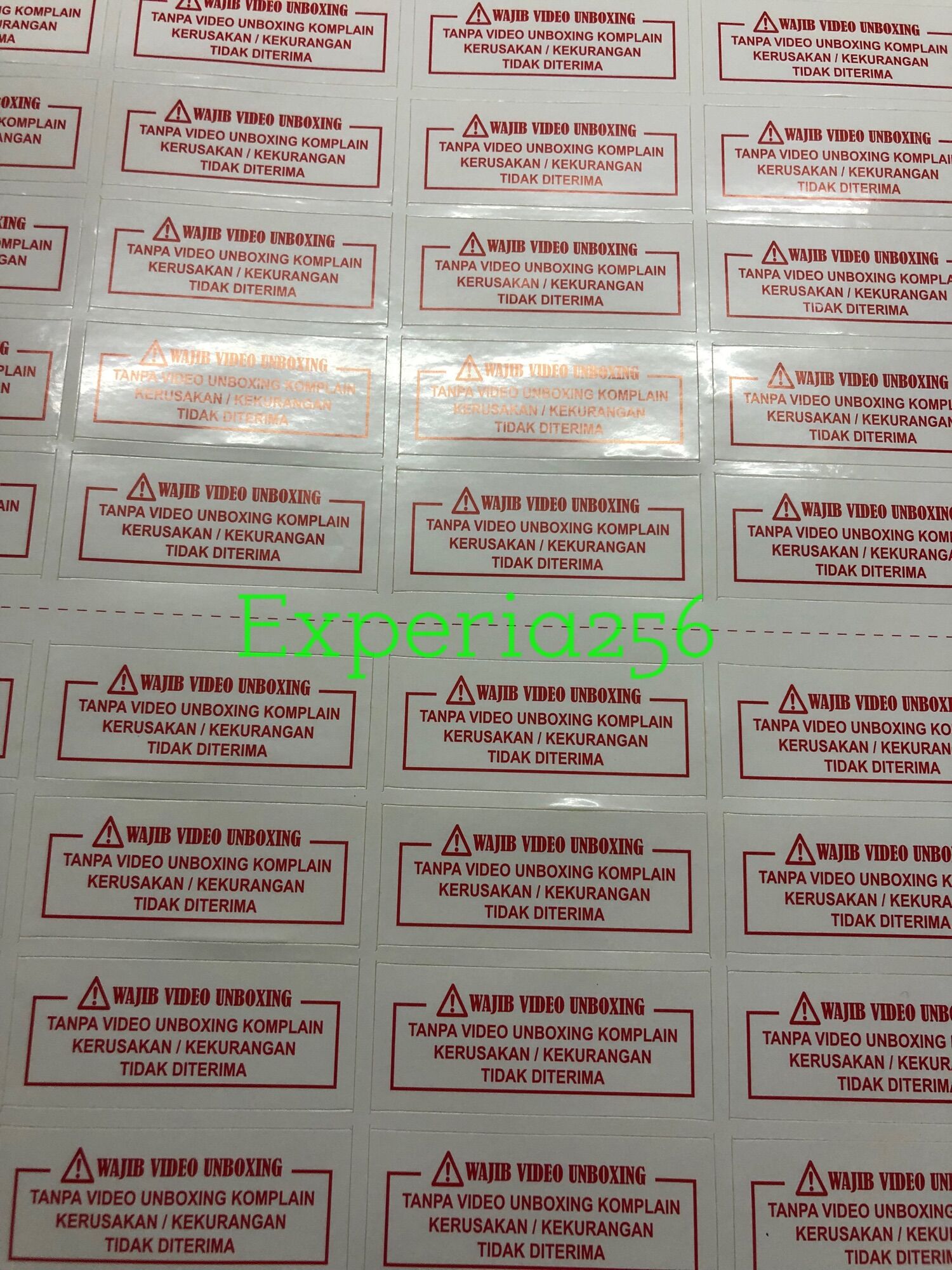 Stiker Wajib Video Unboxing isi 50Lembar | Lazada Indonesia
