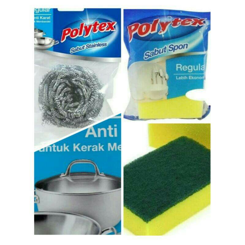 Busa Cuci Piring Polytex Sabut kawat Polytex Serabut stainless Kawat ...