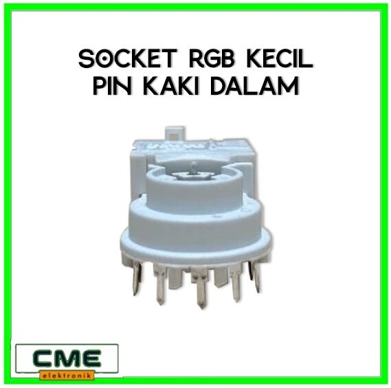 CRT Socket Soket RGB Tv Tabung Leher Kecil / Besar Pin 6 - 7 - 8 - 9 ...