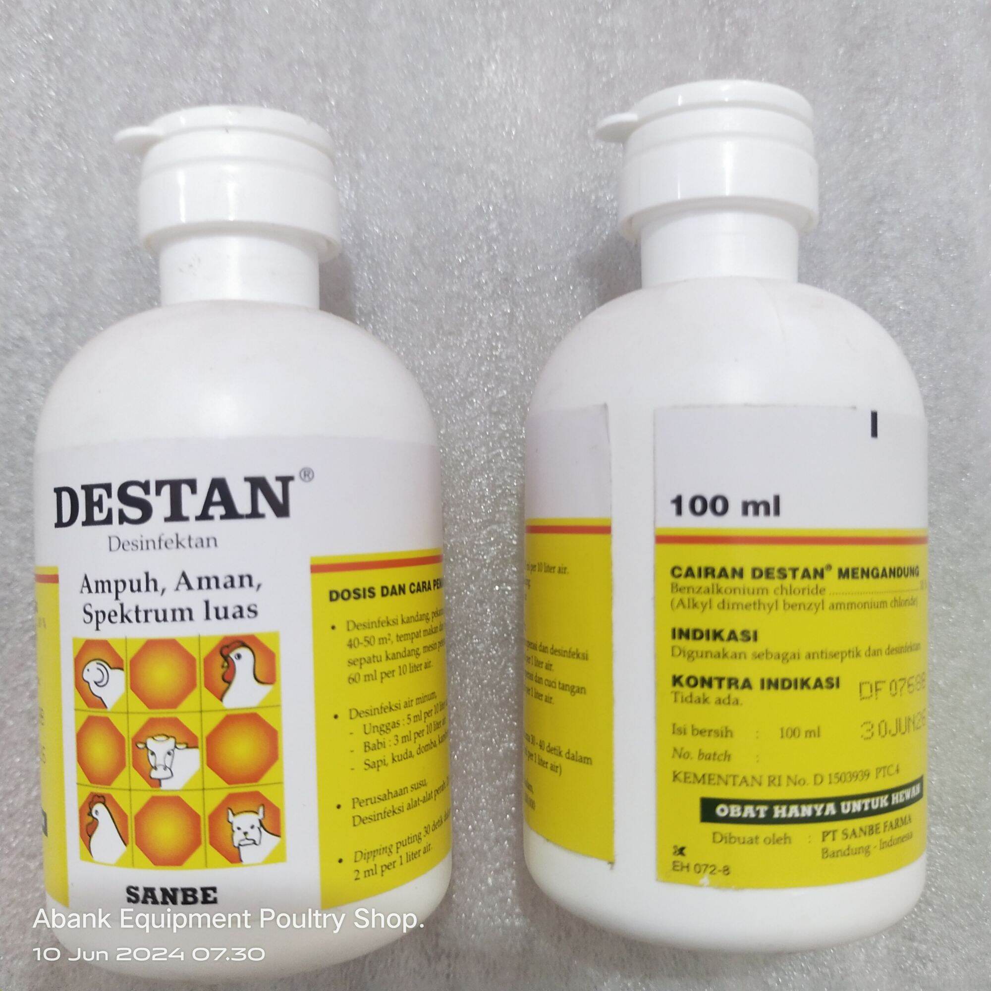 Sanbe Destan 100 ml desinfektan antiseptik dan obat penyemprot kandang ...
