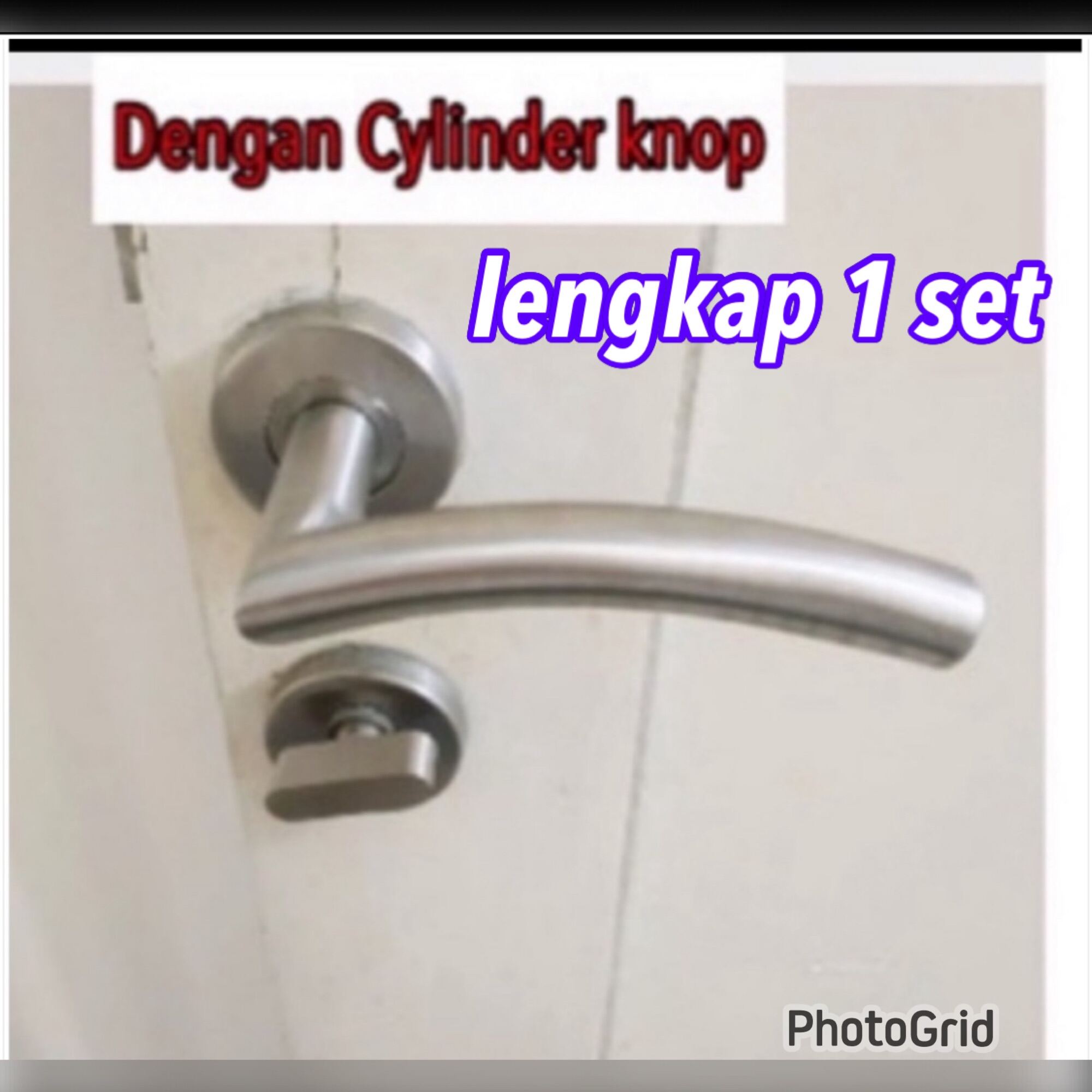 Kunci pintu model pisah + silinder putar knop wc kunci roses rosette ...