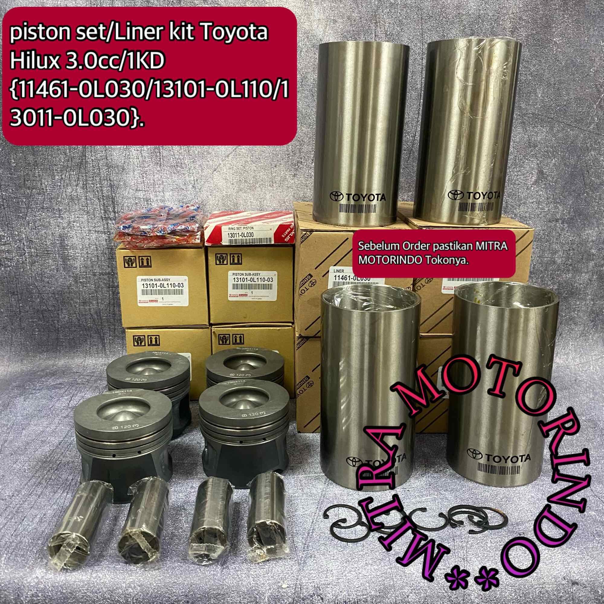 Piston Set/Liner Kit Toyota Hilux 3.0cc/1KD 11461-0L030/13101-0L110 ...