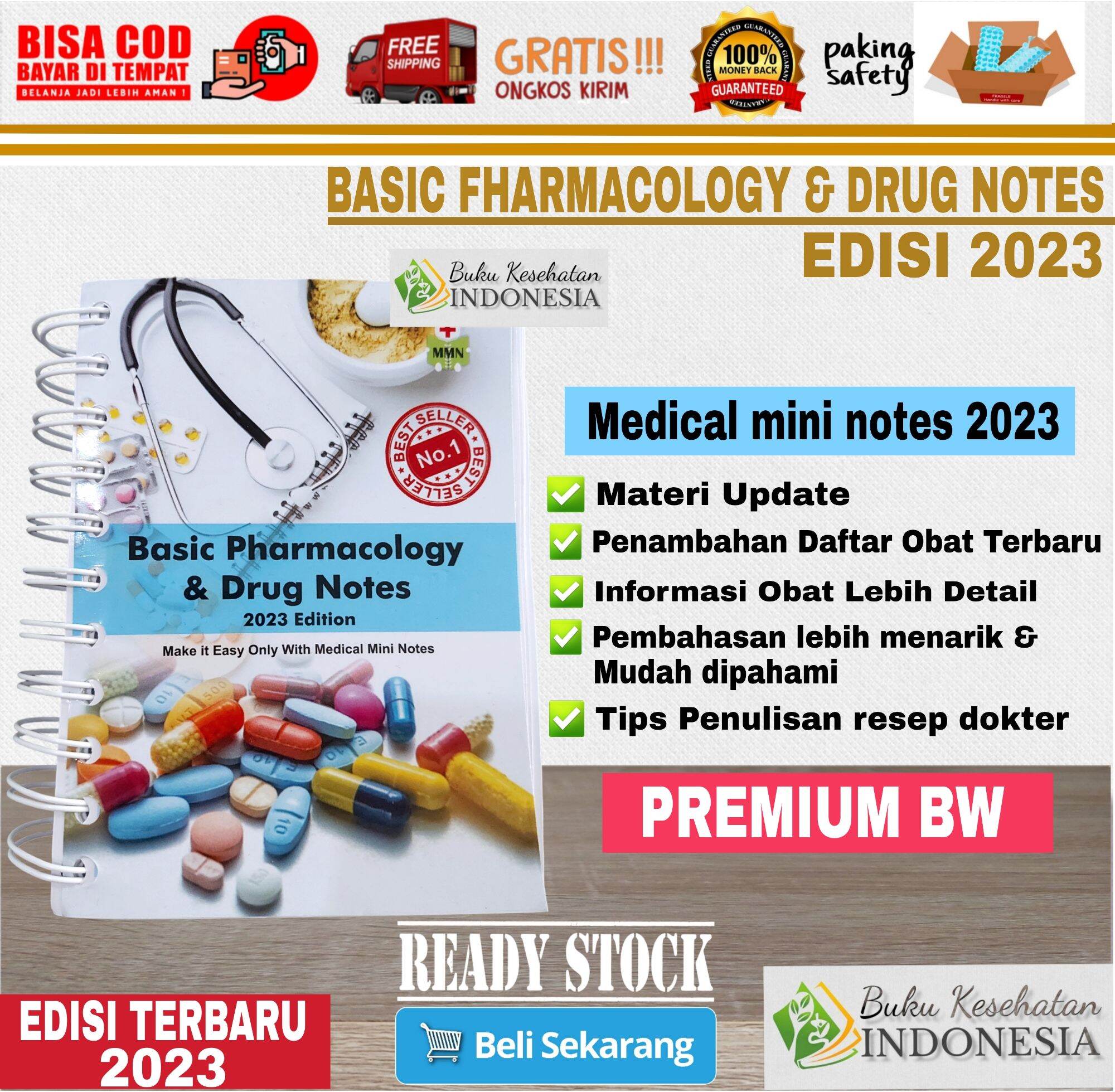 BEST SELLER BASIC PHARMACOLOGY & DRUG NOTES EDISI 2023 MEDICAL MINI ...