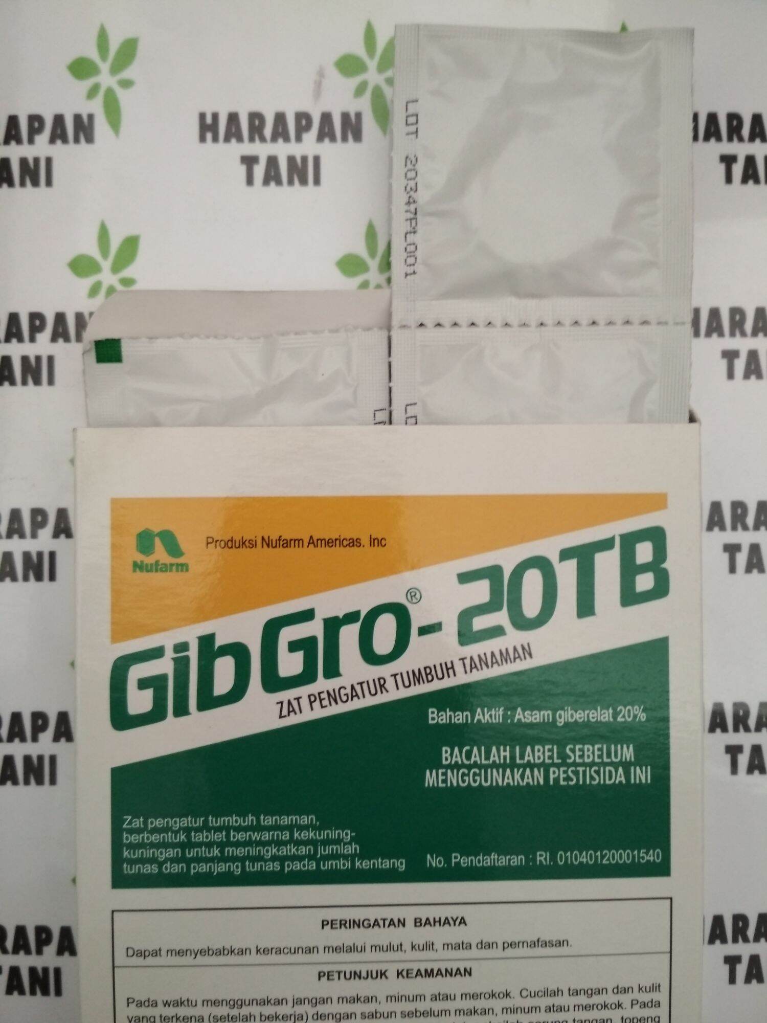 Gibgro tablet adalah ZPT (Zat pengatur tumbuh) berbahan aktif Asam ...