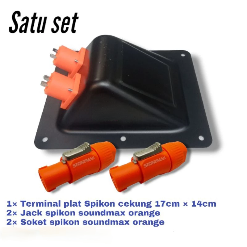 SET PLAT BOX SPEAKER LUBANG BESI SOKET SPIKON MODEL CEKUNG UKURAN ...