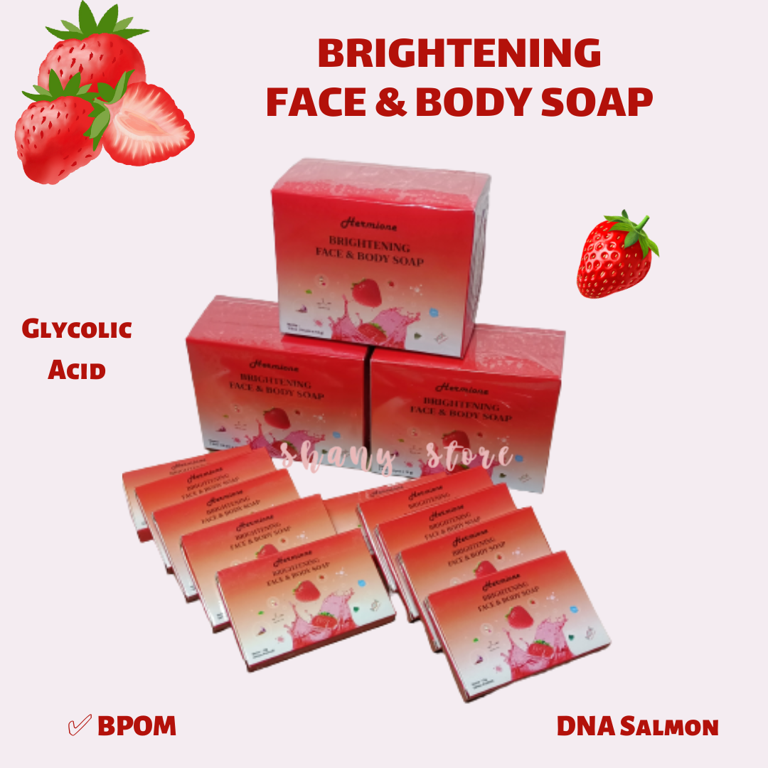 HERMIONE SABUN STRAWBERRY UNTUK WAJAH & BADAN PAKET RESELLER | Lazada ...