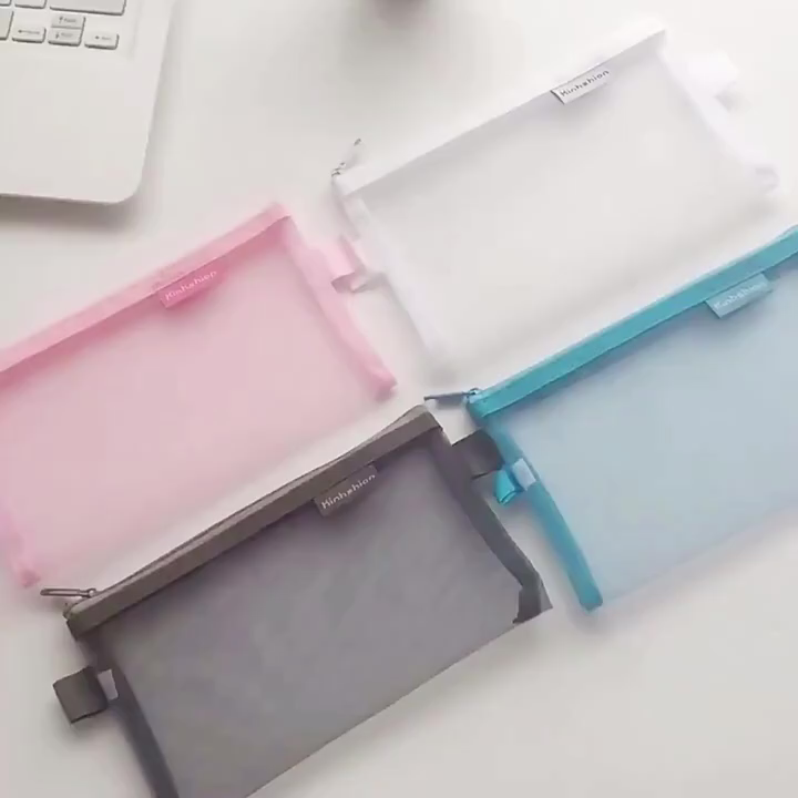 Baby Shine Kotak Tempat Pensil Jaring / Dompet Jaring Transparan