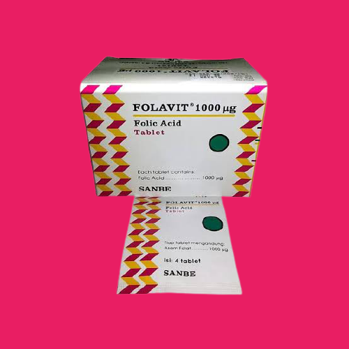 folavit-1000 mcg box isi 25x4 tablet vitamin asam folat | Lazada Indonesia