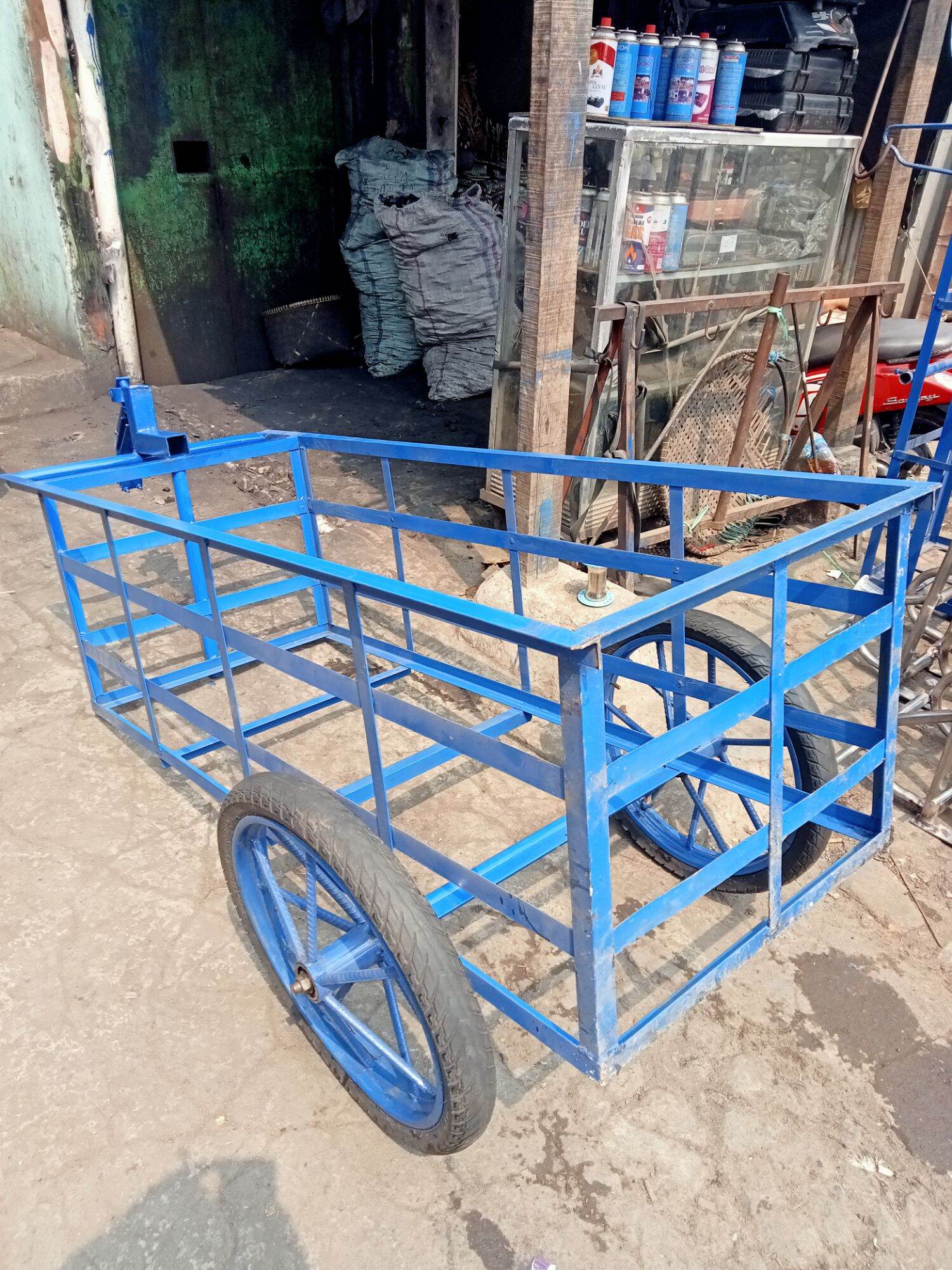 Gerobak Derek Motor Rangka Besi (Barrow crane) UK.P.150cm L.60cm T.50cm ...