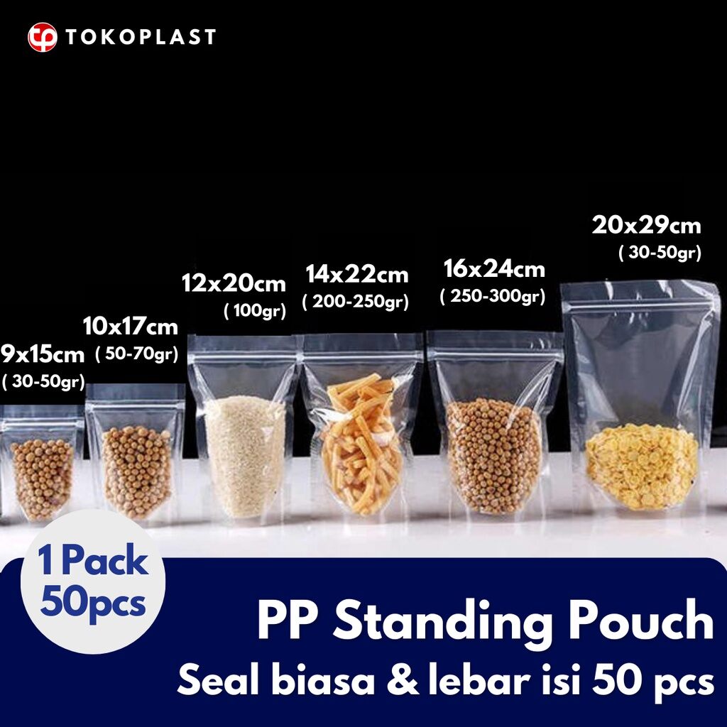 Standing Pouch Lebar 10x17 12x20 16x24 20x29 / Kemasan Plastik Berdiri ...