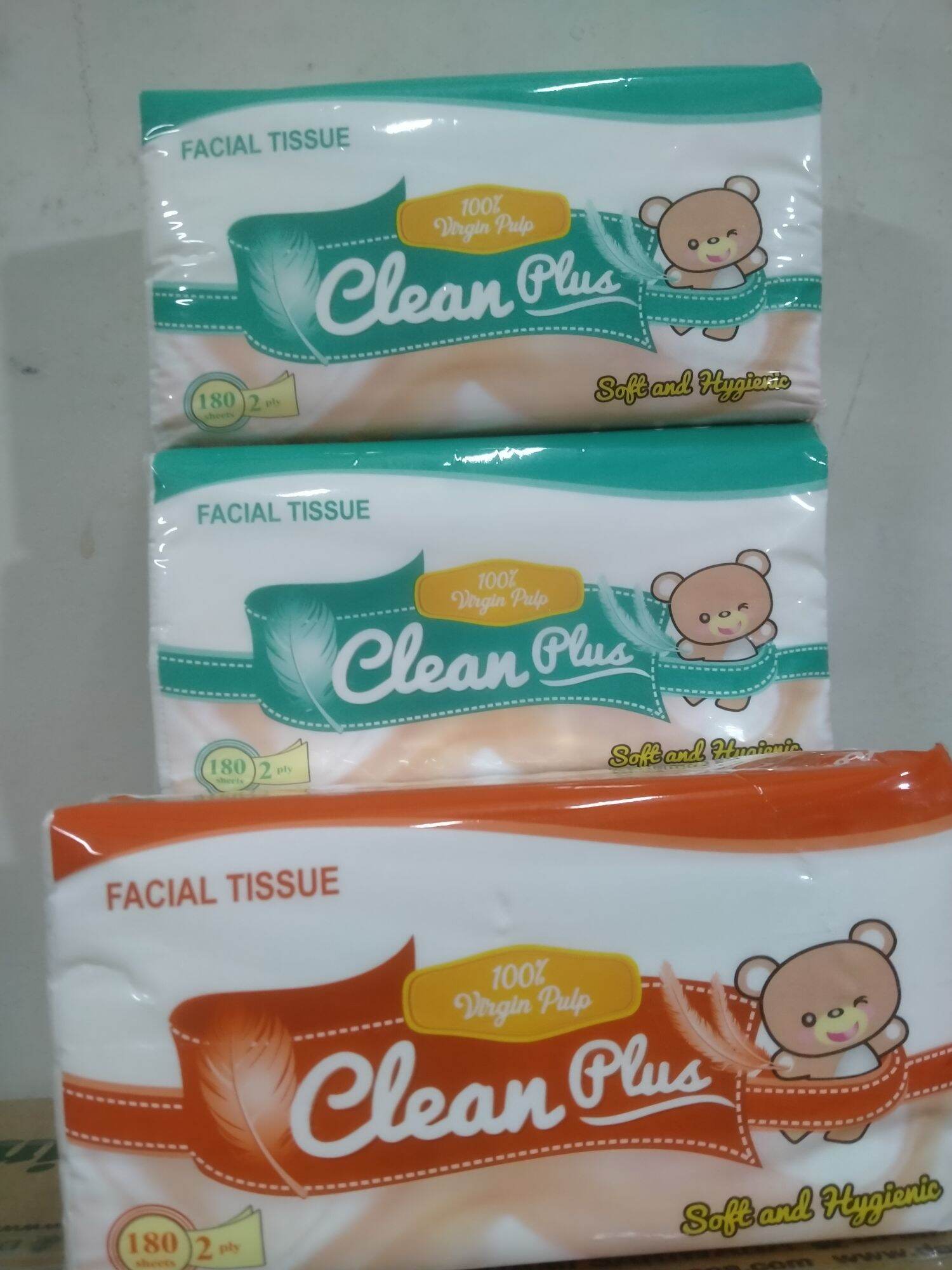 CLEAN PLUS facial tissue 180sheets 2ply | Lazada Indonesia