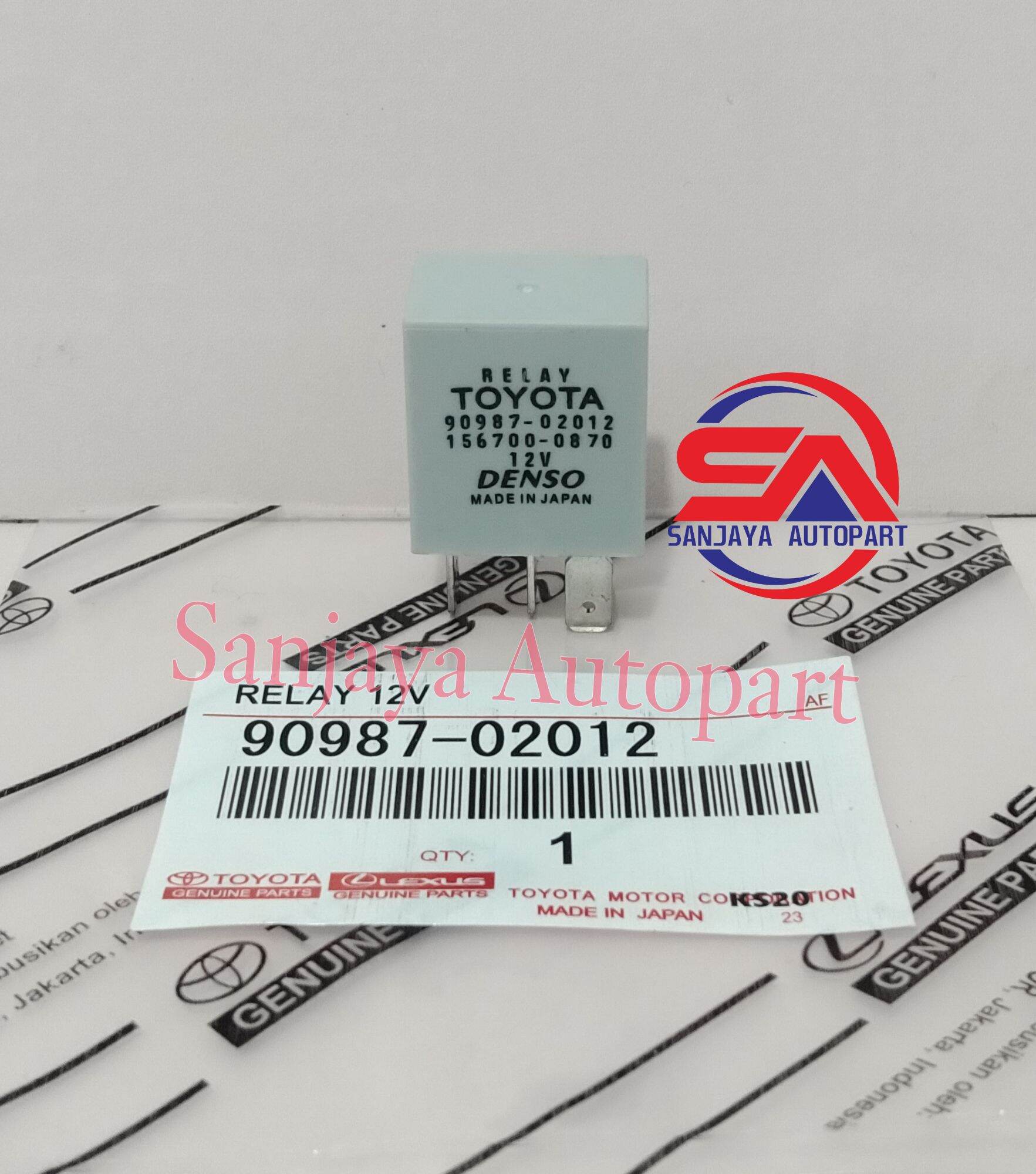 RELAY RILAY KAKI 4 12V TOYOTA 90987-02012 156700-0870 4PIN 12VOLT ...
