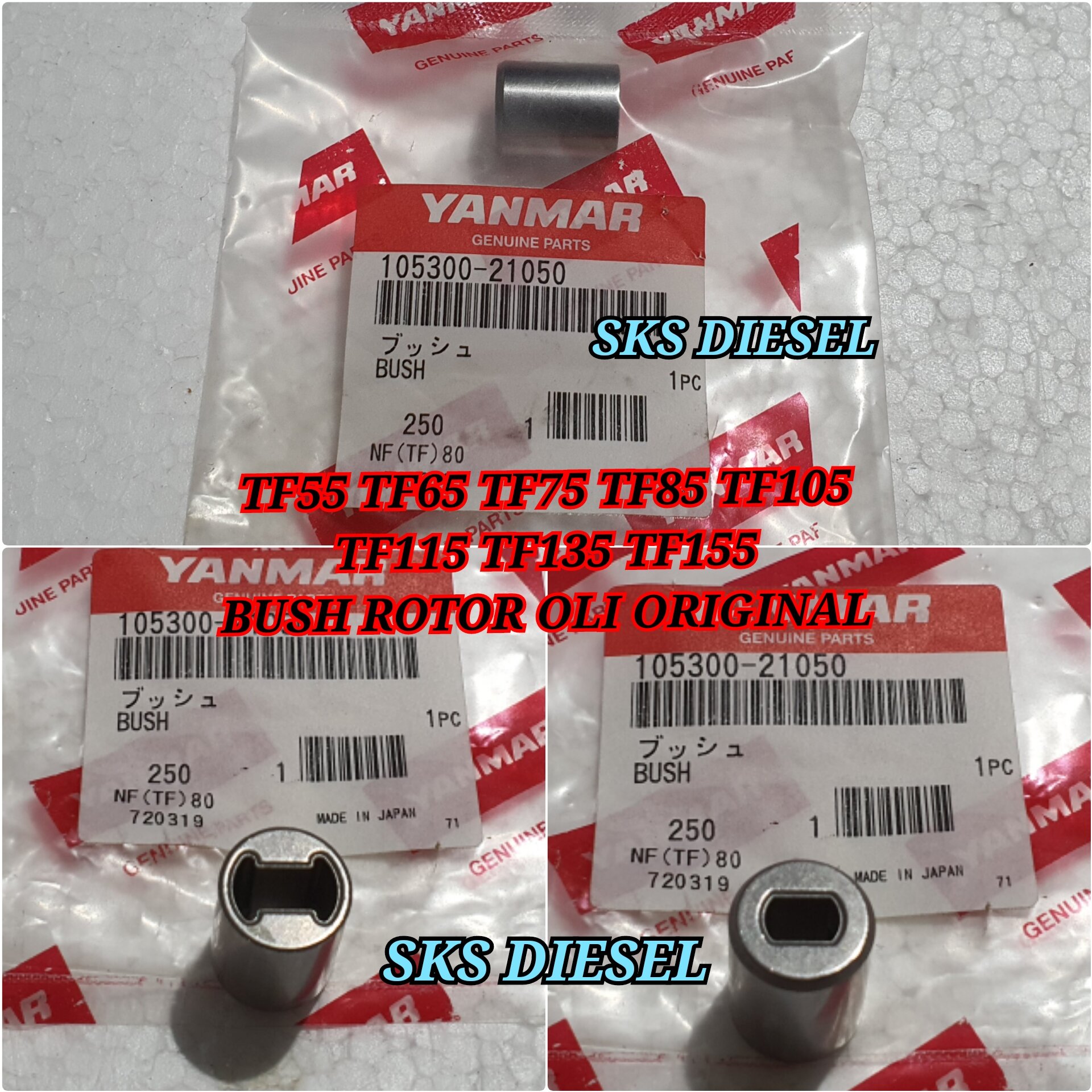 TF55 TF65 TF75 TF85 TF105 TF115 TF135 TF155 BUSH BOS ROTOR POMPA OLI ...