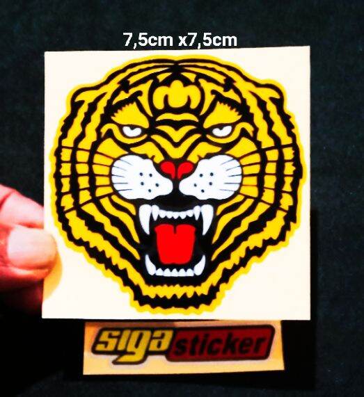 Sticker Harimau Stiker kepala Macan cutting Sticker motor mibil ...
