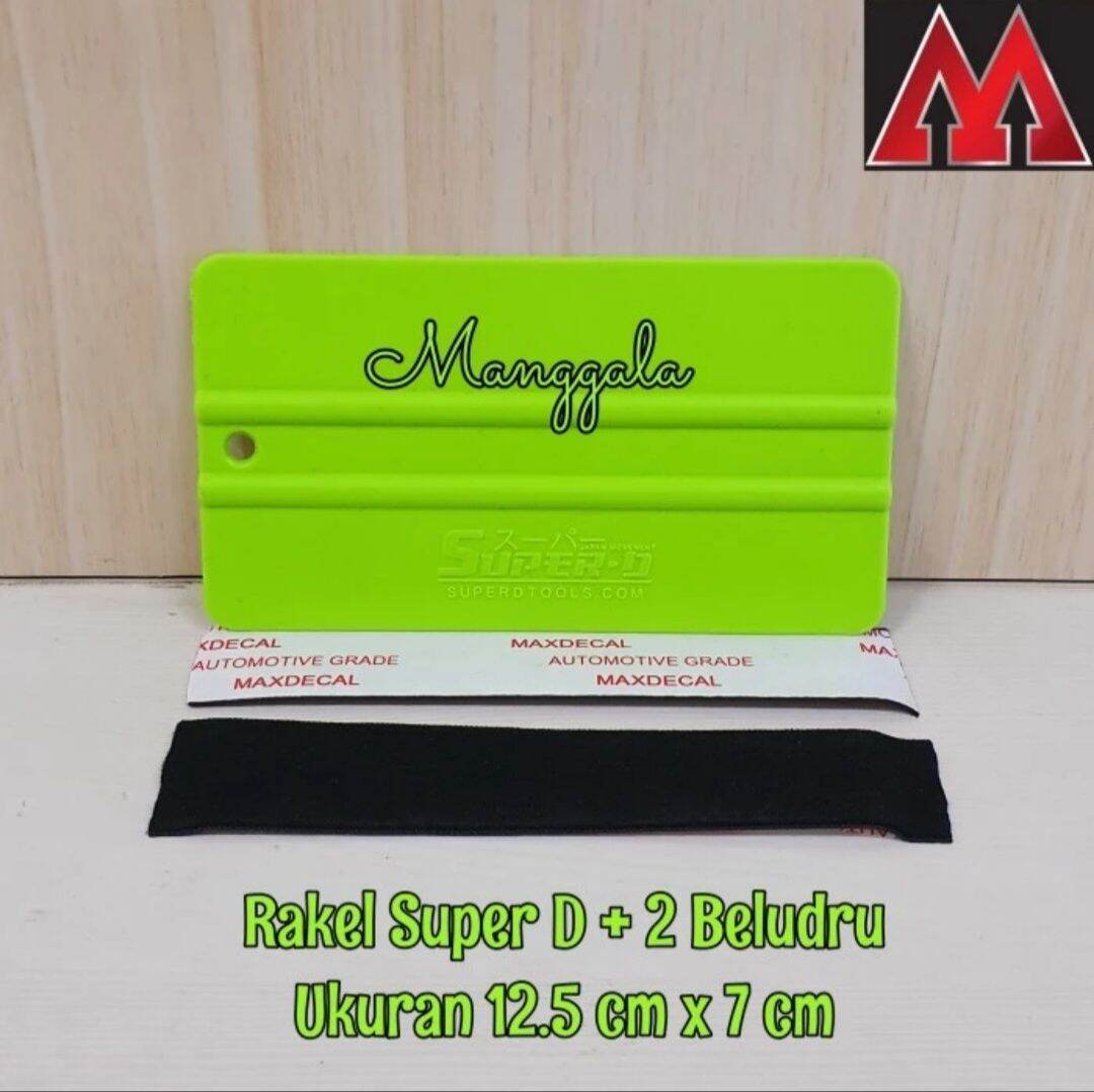 Rakel Kape Scraper Alat Pasang Sticker Kaca Film Super D + 2 Beludru ...