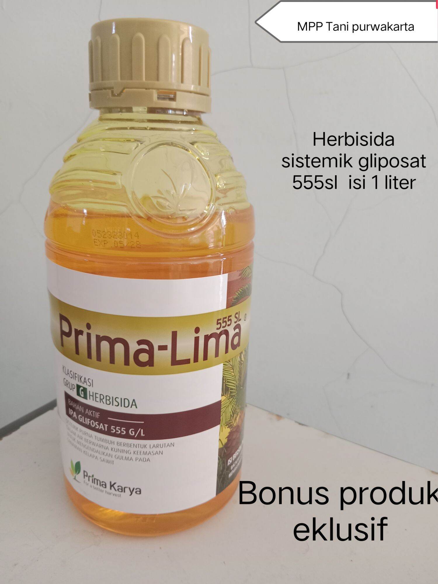 Prima lima gliposat 555sl herbisida sistemik kemasan 1 liter | Lazada ...