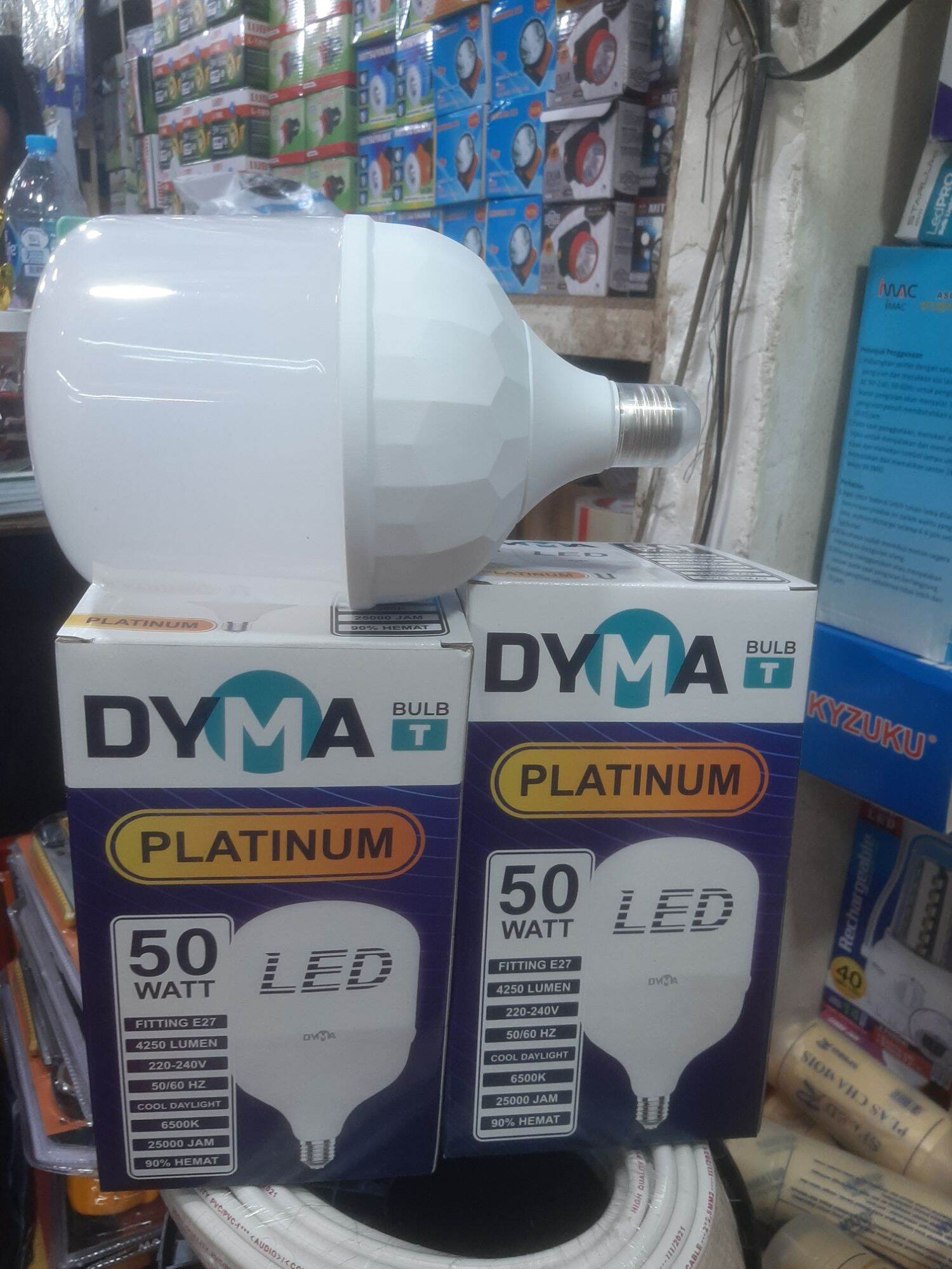 Bohlam Lampu LED Dyma 50Wat / Tintin 50Wat Lampu Jumbo Cahaya Putih Terang | Lazada Indonesia