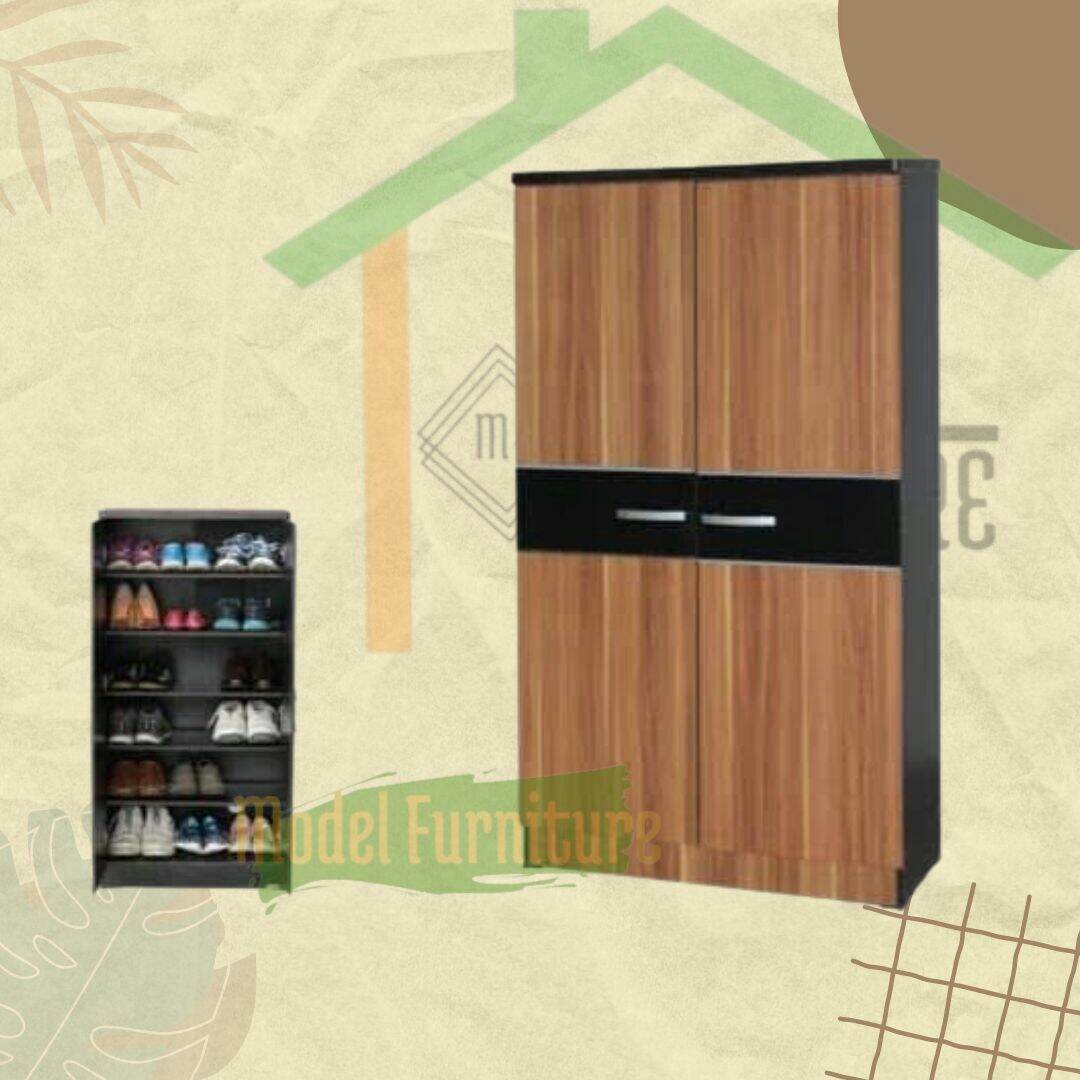 Rak Sepatu Lemari Sepatu Minimalis HUGA 4210 LUNAR Rak Sepatu Tertutup ...