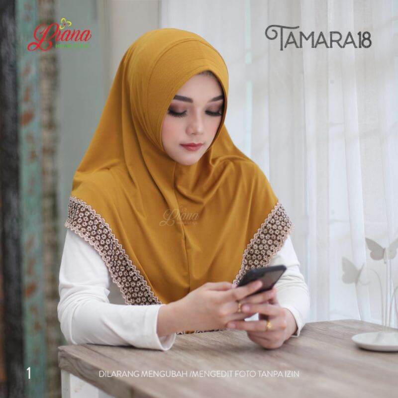 NEW Bergo Tamara Renda Premium / Hijab Instan Pad Tamara Renda / Jilbab ...