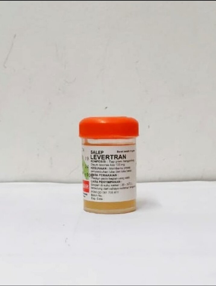 Salep penghilang bekas luka bakar / Salep Levertran 15 gram | Lazada ...