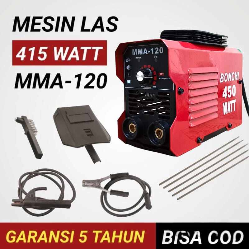 Mesin Las Listrik 415watt-450watt Bonchi MMA-120A Travo Las Inverter ...