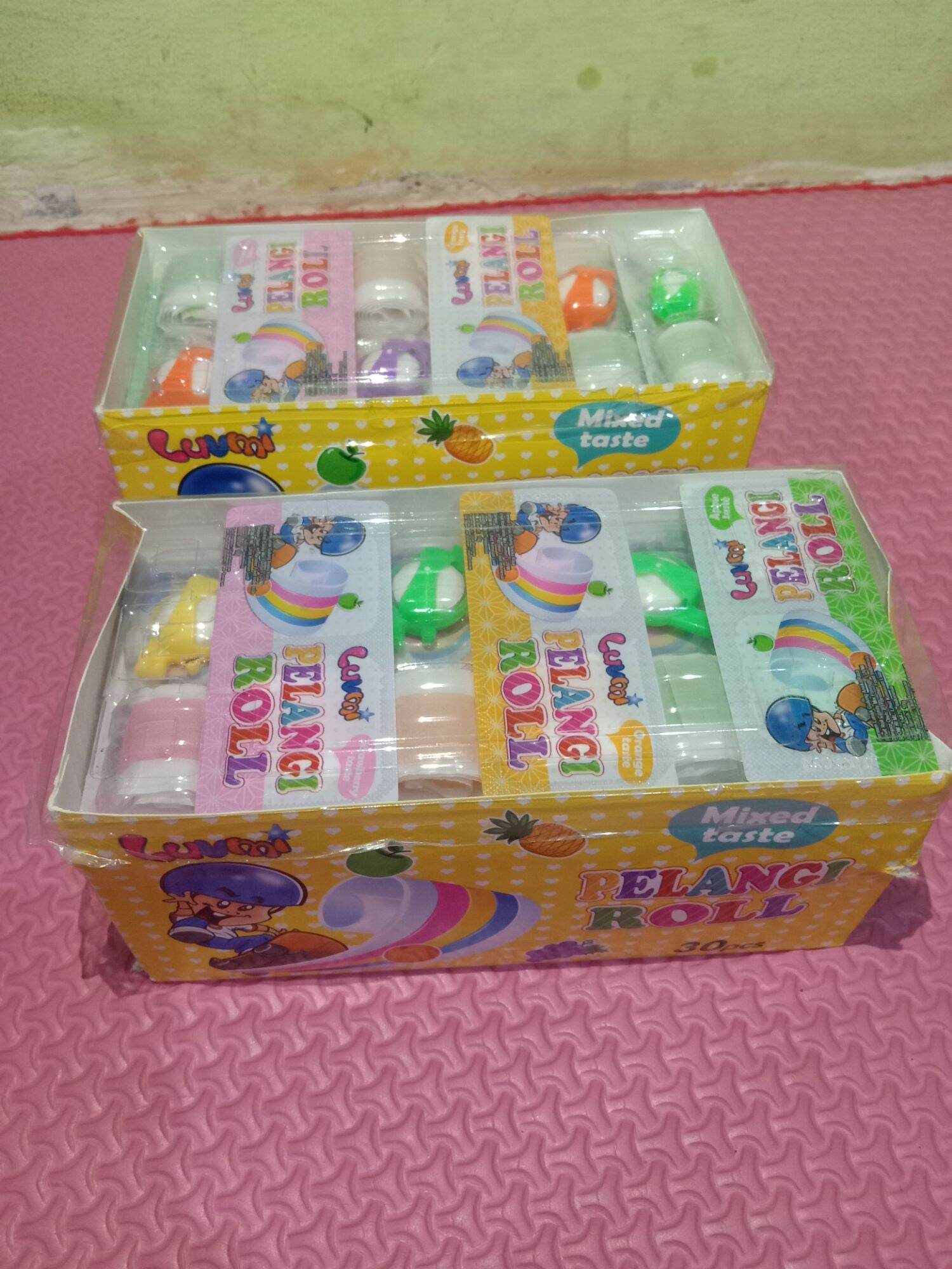 pelangi permen roll ada gangsing mini 1 dus 30pcs | Lazada Indonesia