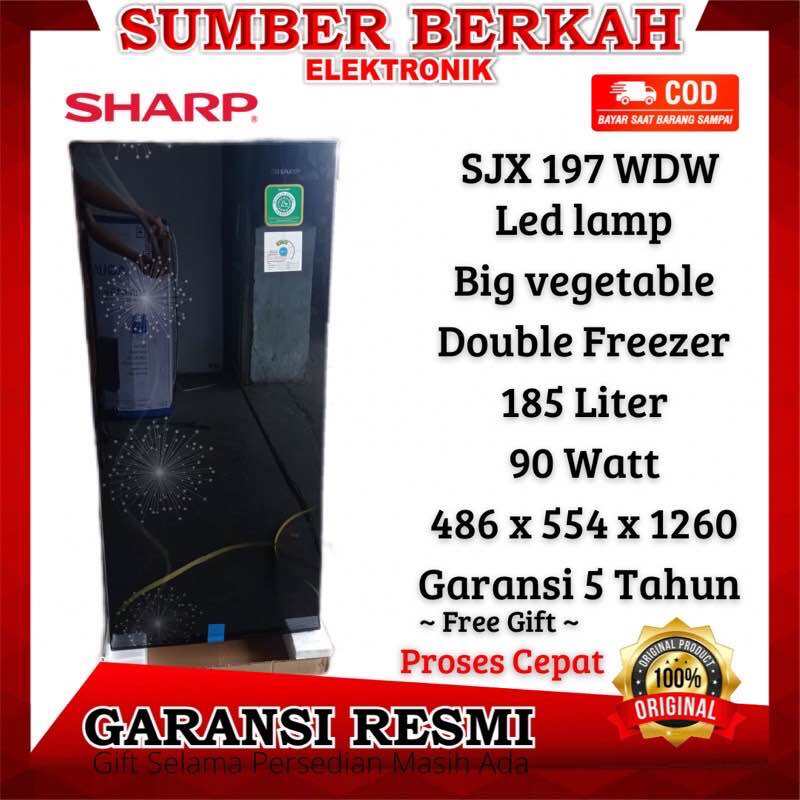 Kulkas SHARP 1 pintu SJX 197WDW SJ X 197 W DW double Frezeer 185 liter | Lazada Indonesia