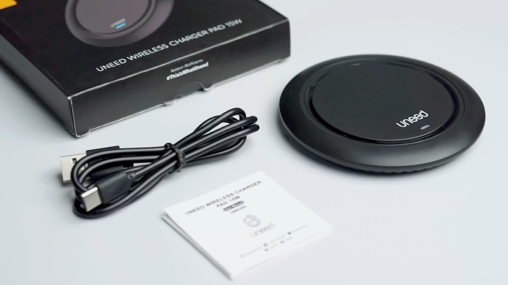 UNEED Qi Wireless Charger 15W Fast Charging Pad with Type C - UWA252 | Lazada Indonesia