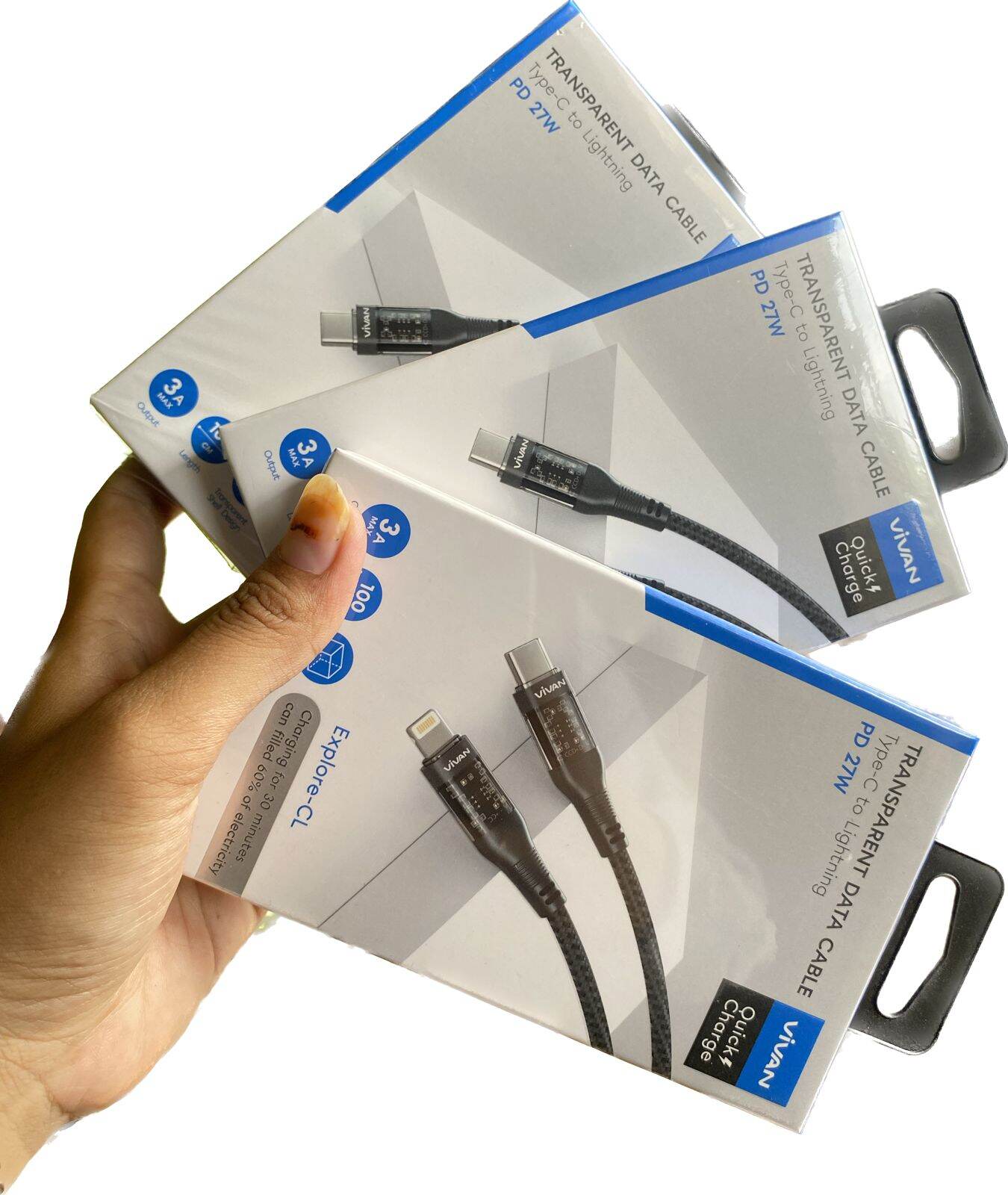 transparent kabel data PD27W type-c tp L1ghtning explore CL Quick ...