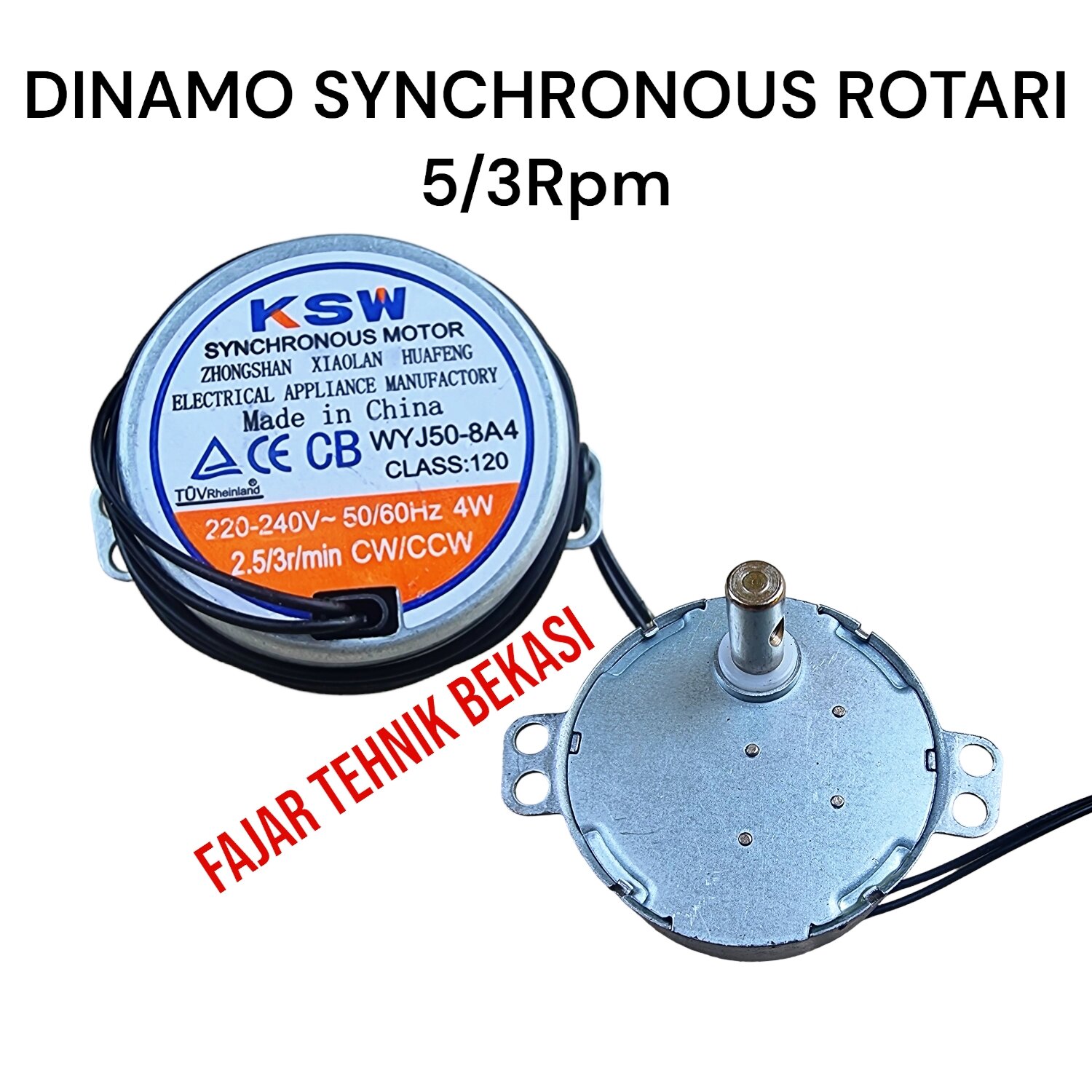 DINAMO MOTOR SYNCHRONOUS ROTARI ROTARY SWING KIPAS ANGIN 5/3 RPM ...