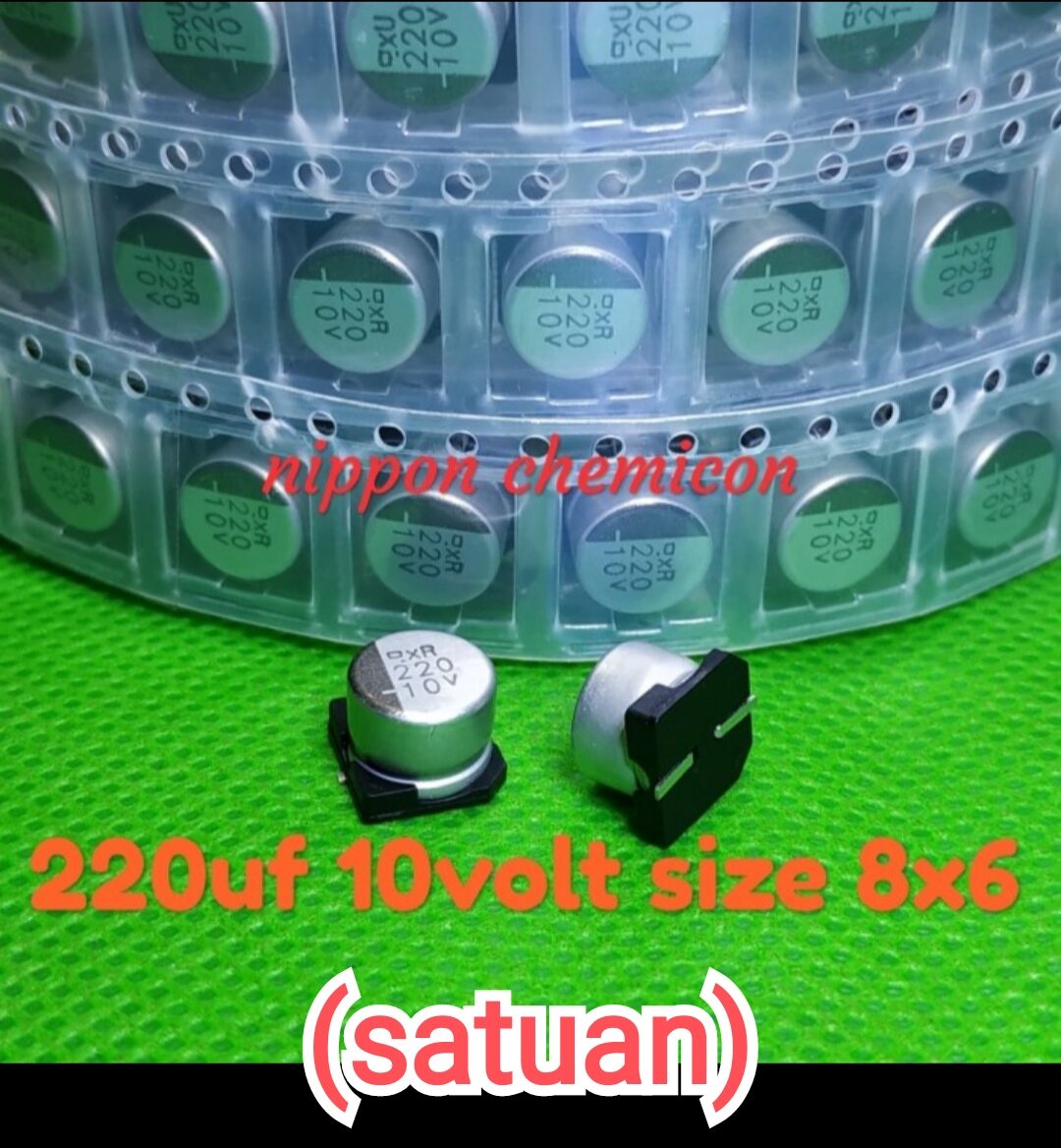 Solid kapasitor capasitor elko elco SMD 220uf 10v size 8x6 High quality ...