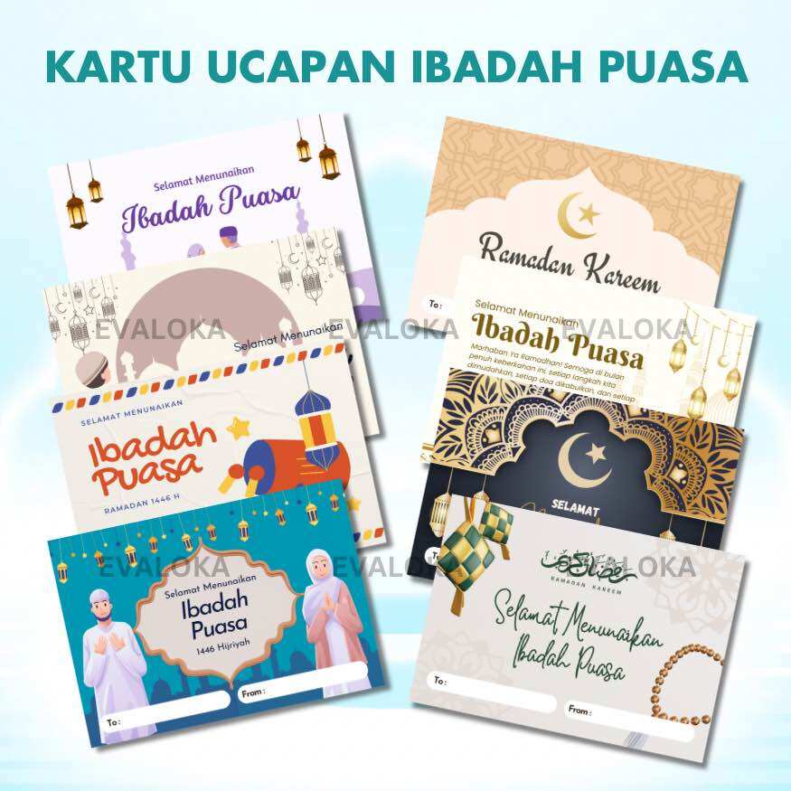 Kartu ucapan ibadah puasa / ramadan kareem / puasa / card / kartu ...
