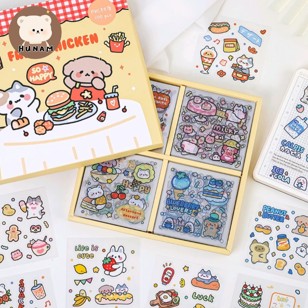 HUNAM 50 Lembar Stiker Deco Aesthetic Chicken Untuk Scrapbook Jurnal ...