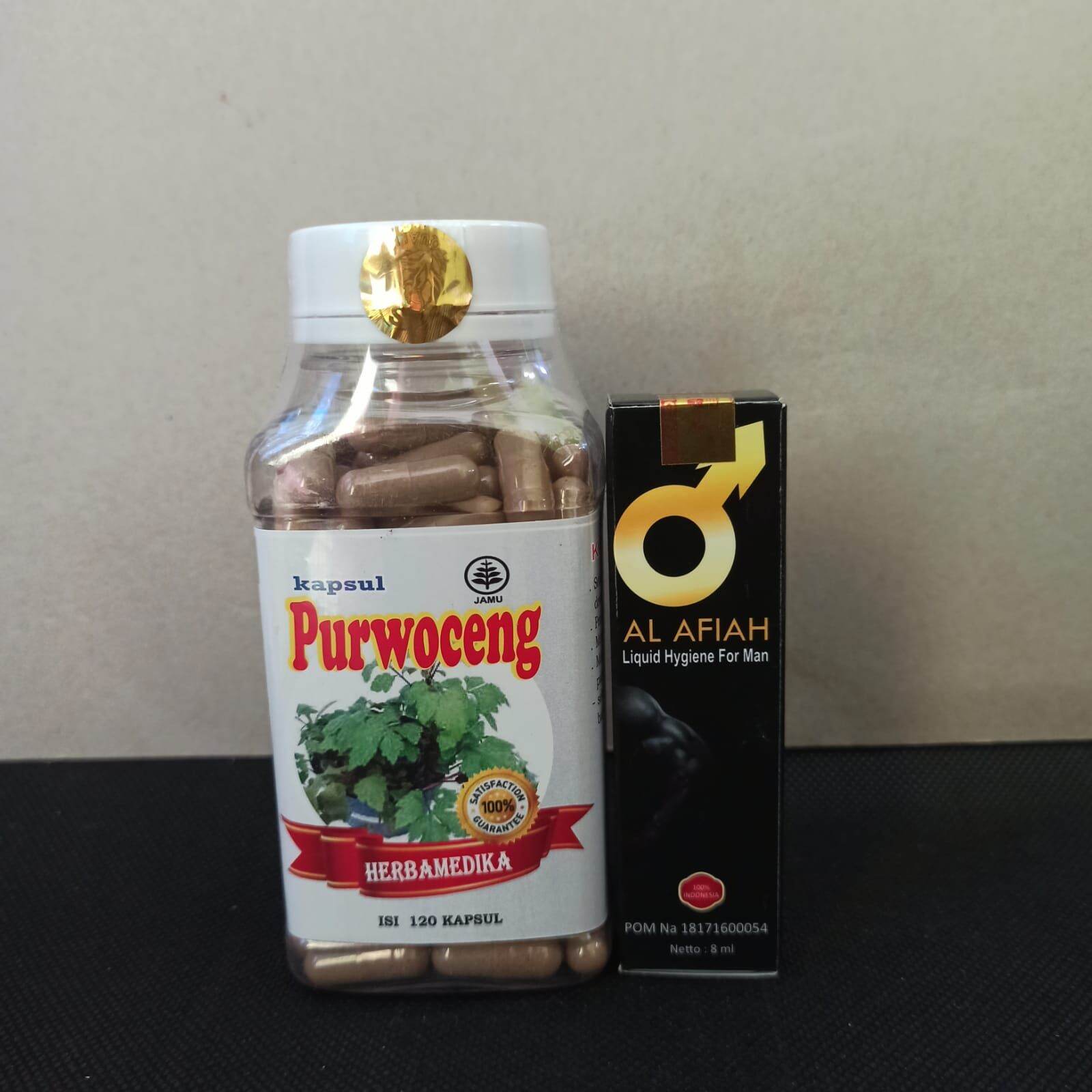 PAKET OBAT OLES HERBAL AL AFIAH PLUS KAPSUL PURWOCENG ISI 120 KAPSUL HERBAMEDIKA | Lazada Indonesia