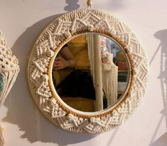 kaca cermin macrame 40cm | Lazada Indonesia