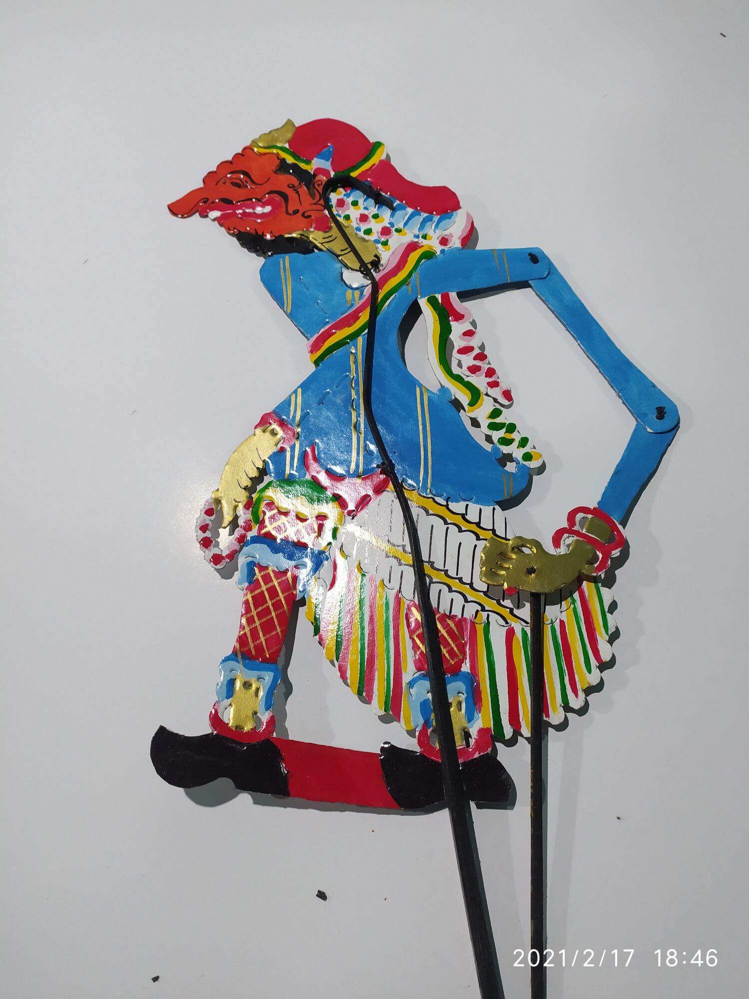 WAYANG kulit kertas mainan DURNA ukuran standar pentas pedalangan cat ...