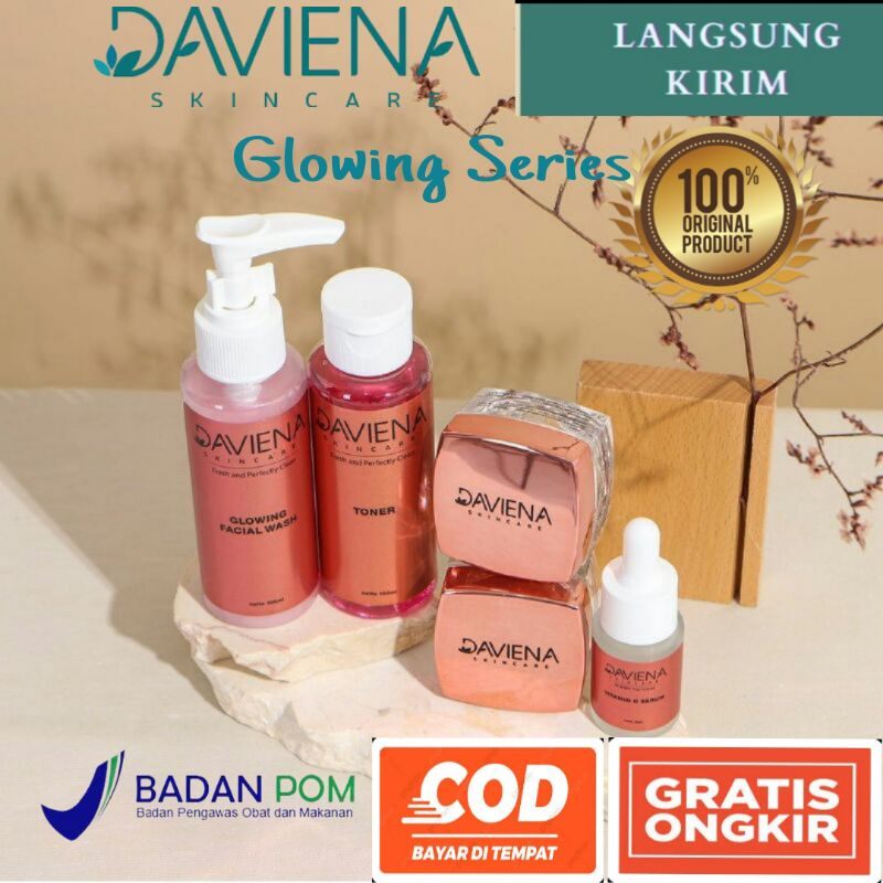 Daviena Skincare / Glowing Series / Whitening Glow / Paket Lengkap ...
