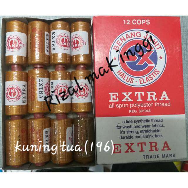 benang jahit extra kuning kunyit (196) 500 yards | Lazada Indonesia