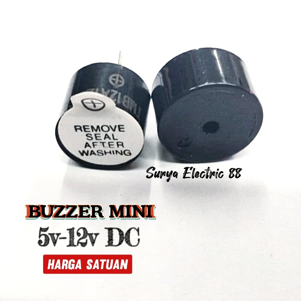alarm BUZZER MINI 5v-12v DC bunyi Continuous 5-12 Volt / Alarm DC 5-12v ...
