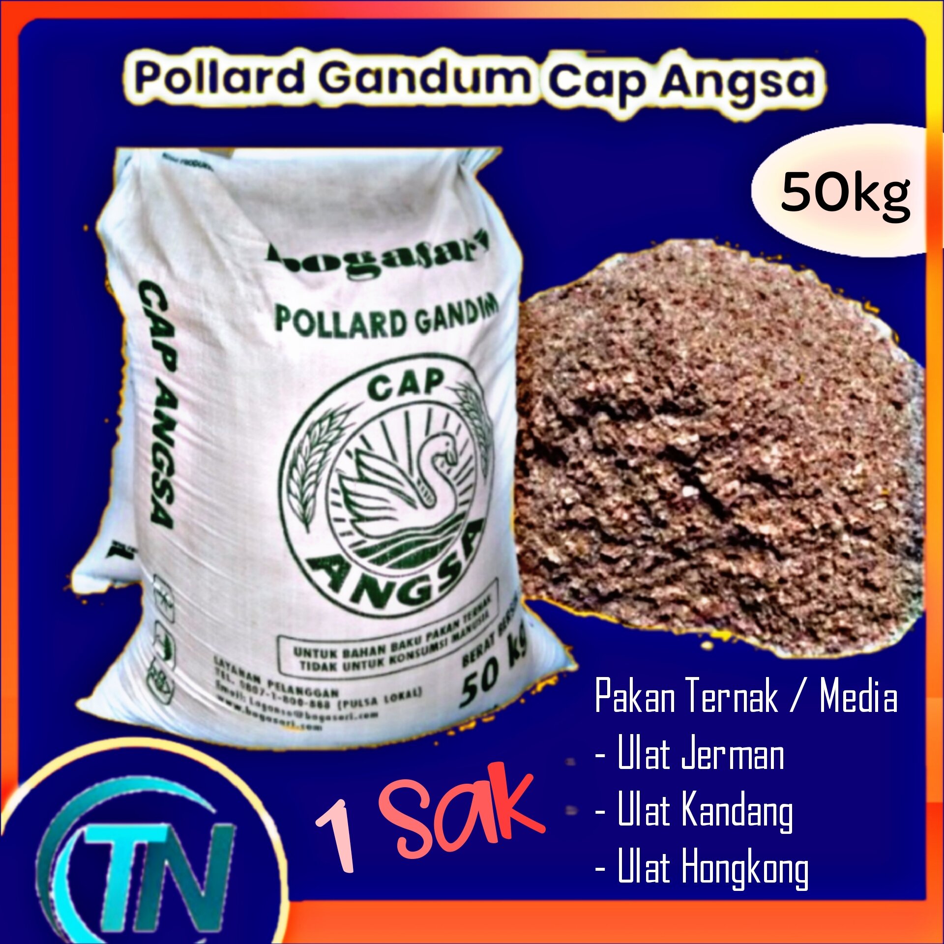 Pollard Gandum Cap Angsa 1Sak / 50kg | Lazada Indonesia