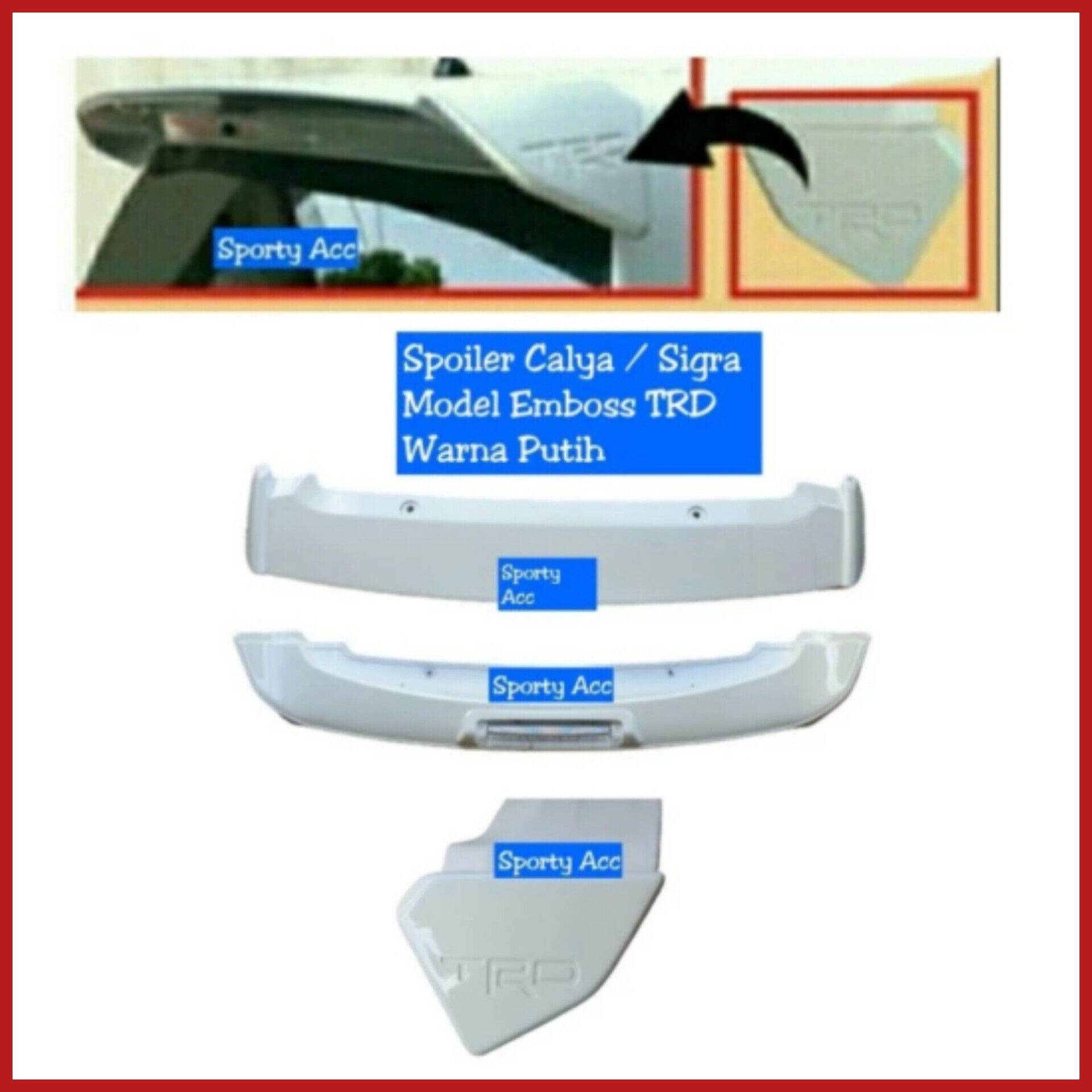 Spoiler Sayap Mobil Calya Sigra Model Embos TRD + Lampu Rem | Lazada ...