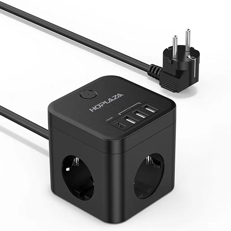 Stop Kontak Colokan Listrik Kubus 7 in 1 Charger 3 USB 1 Type C + Kabel ...