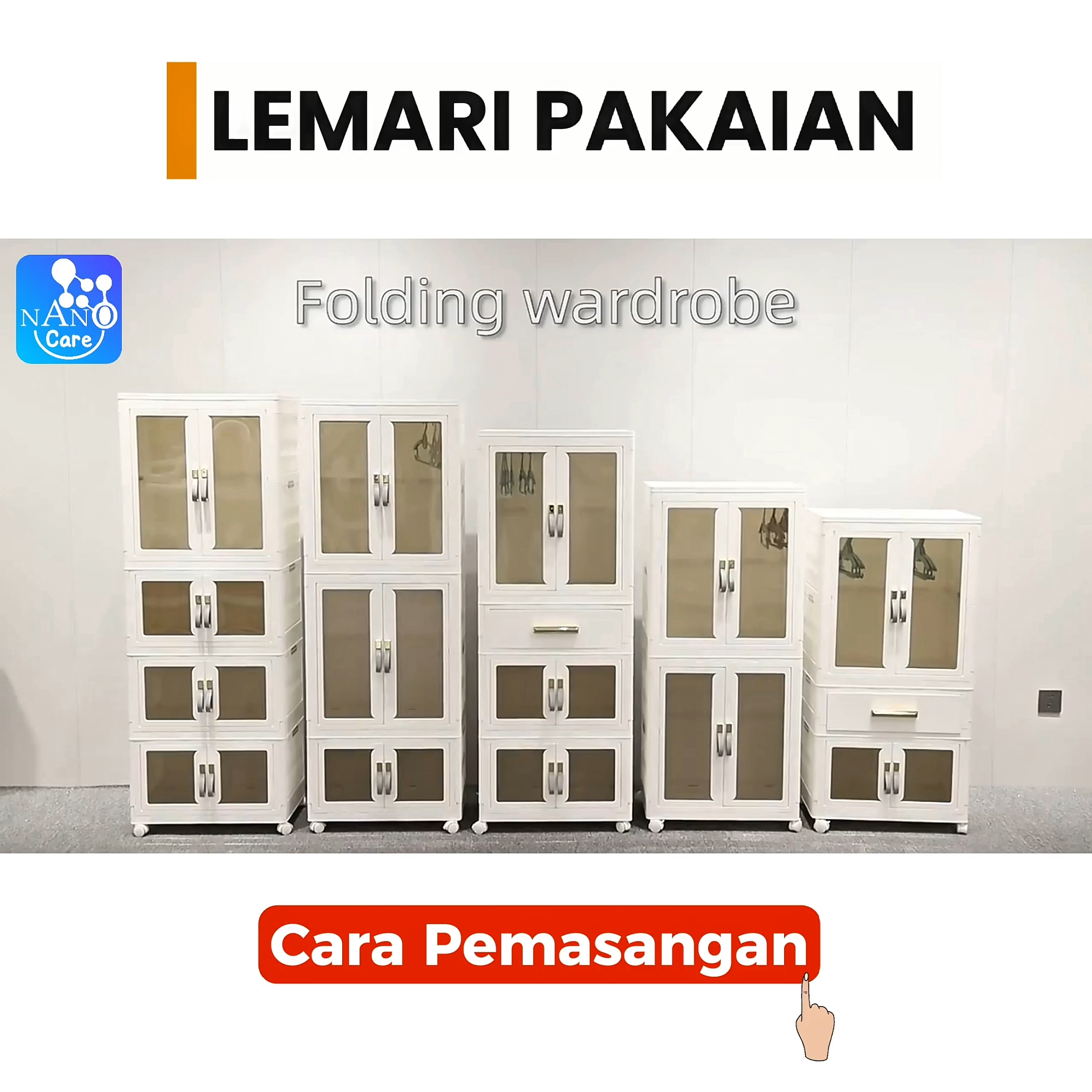 Nano Care Lemari Pakaian Baju Minimalis dan Super Praktis Anti Debu ...