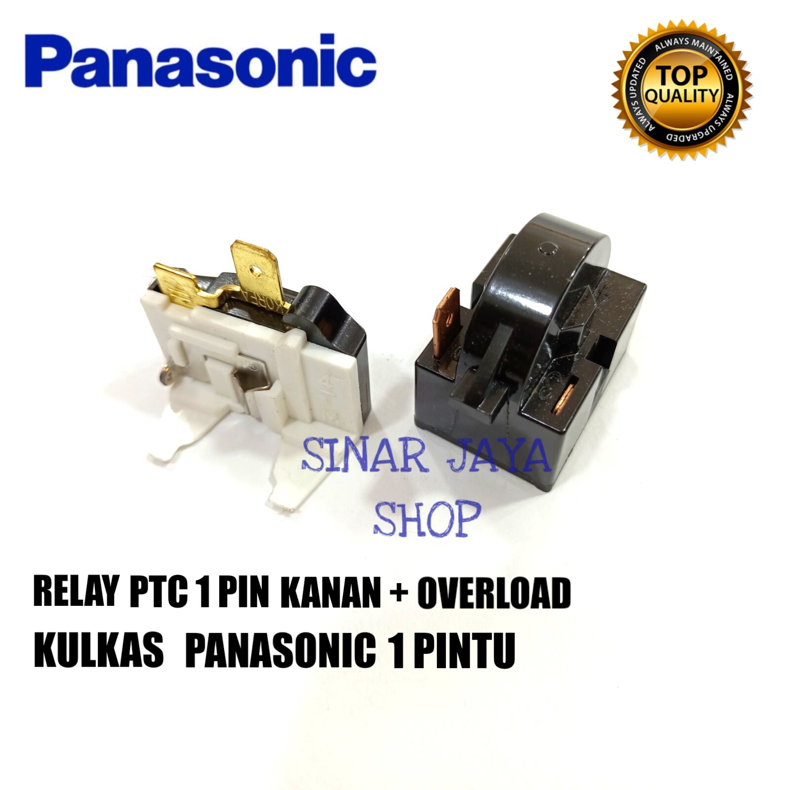 RELAY PTC 1 PIN KANAN + OVERLOAD KULKAS PANASONIC 1 PINTU | Lazada ...